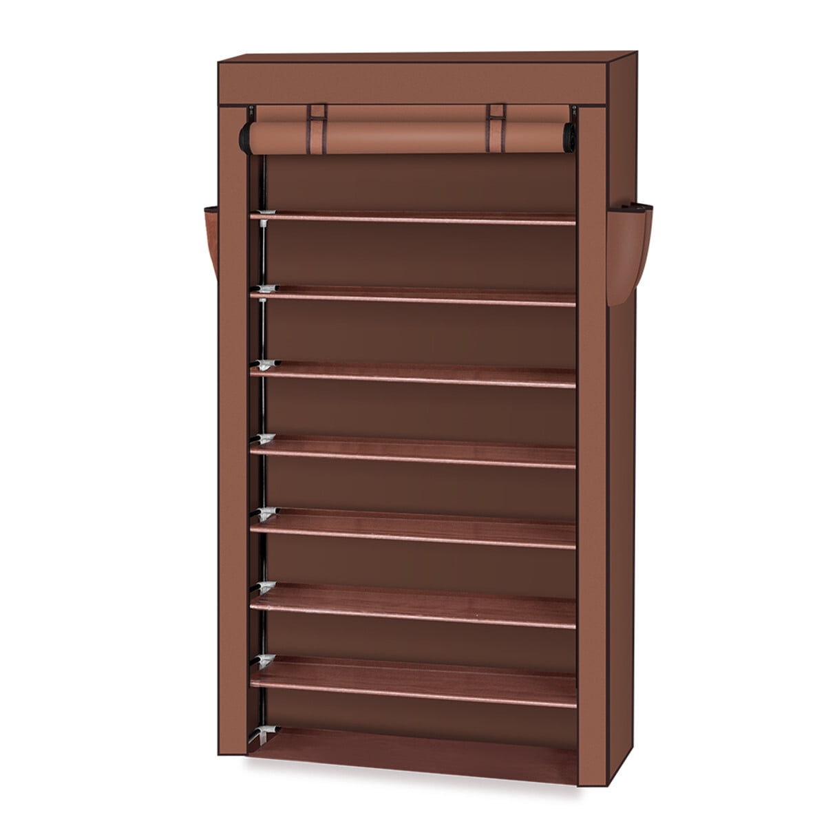 LemoHome 10 Tiers Shoe Rack with Dustproof Cover Closet Shoe Storage ...