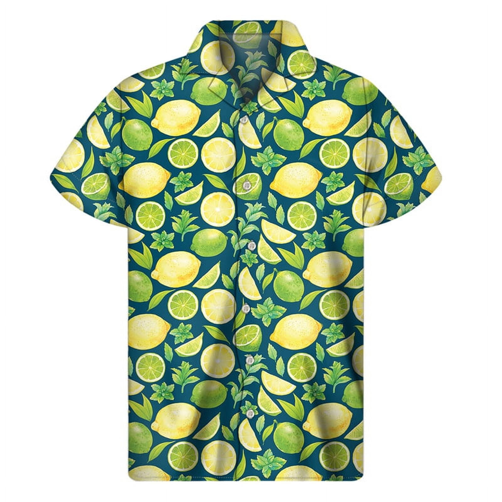 Lemon 3d Printed Shirt Men Summer Vacation Tropical Plants Graphic ...