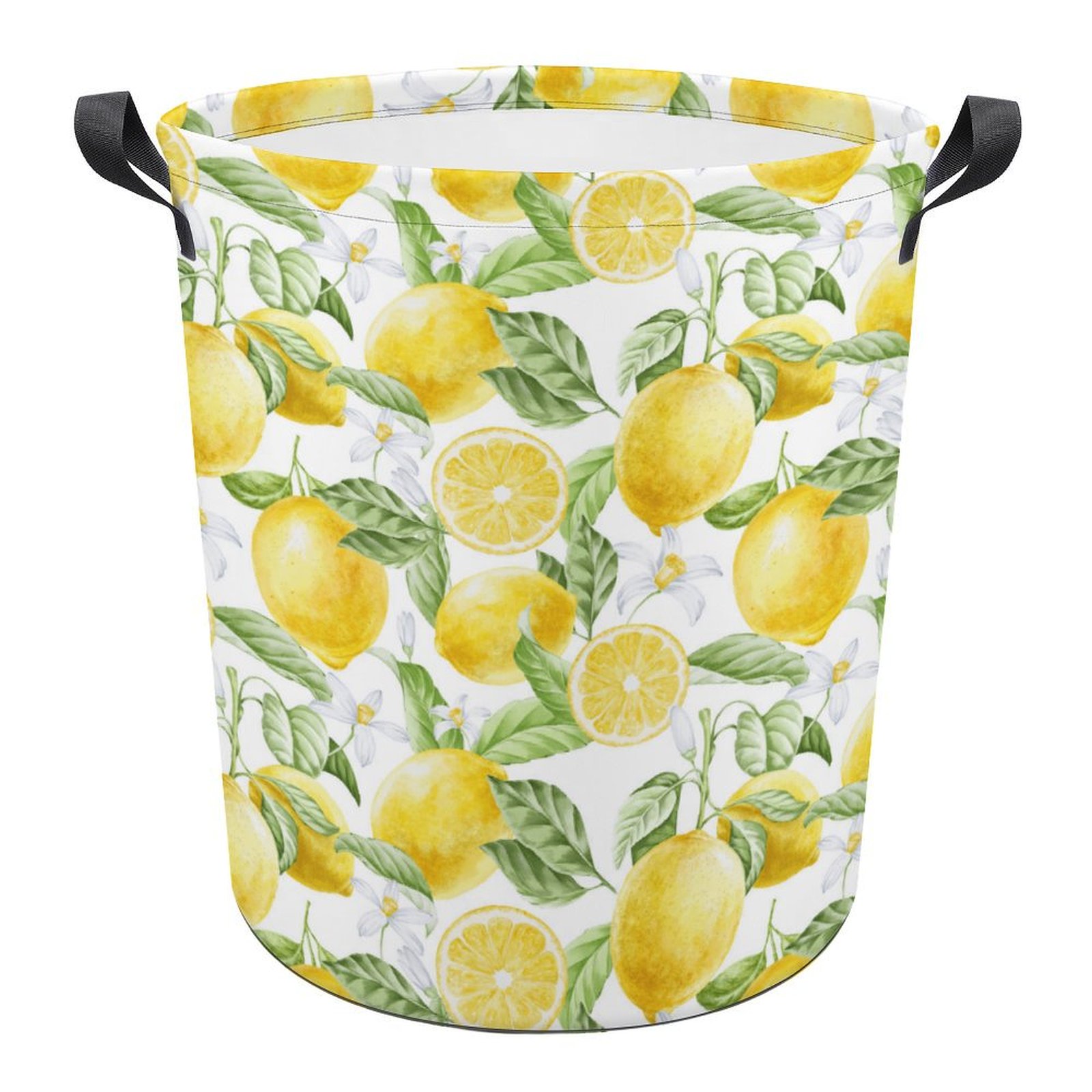 Lemon And Leaves Laundry Basket Storage Basket Controller Clothes ...