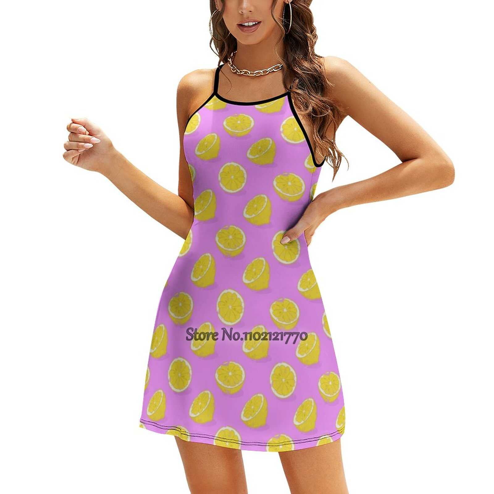 Lemon Back Lacing Backless Dress Square Neck Dress Sweetheart Knot ...