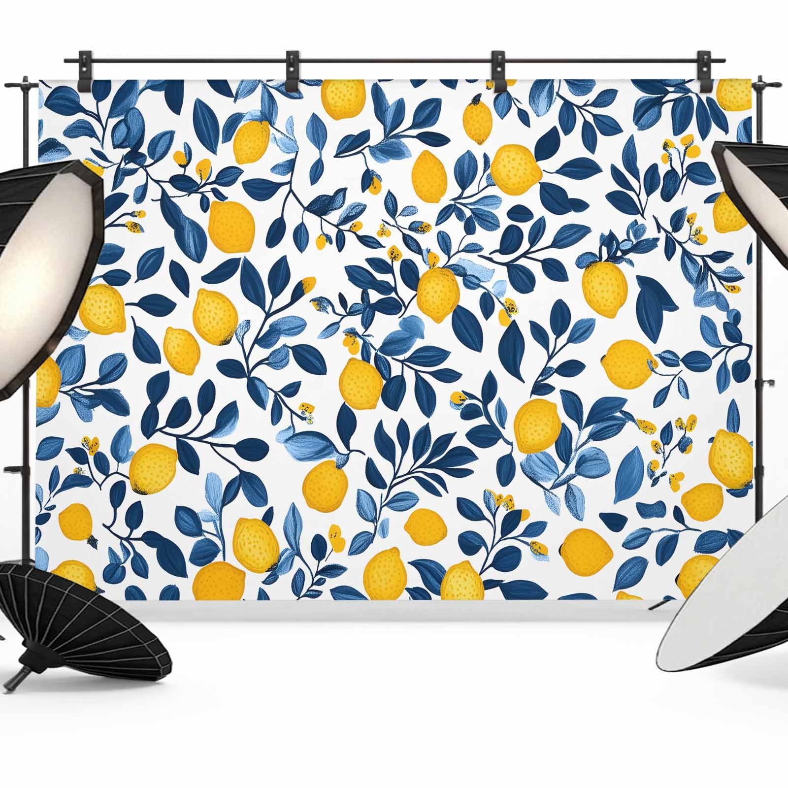 Lemon Backdrop for Photography, Fabric Photo Background Backdrop, Fruit ...