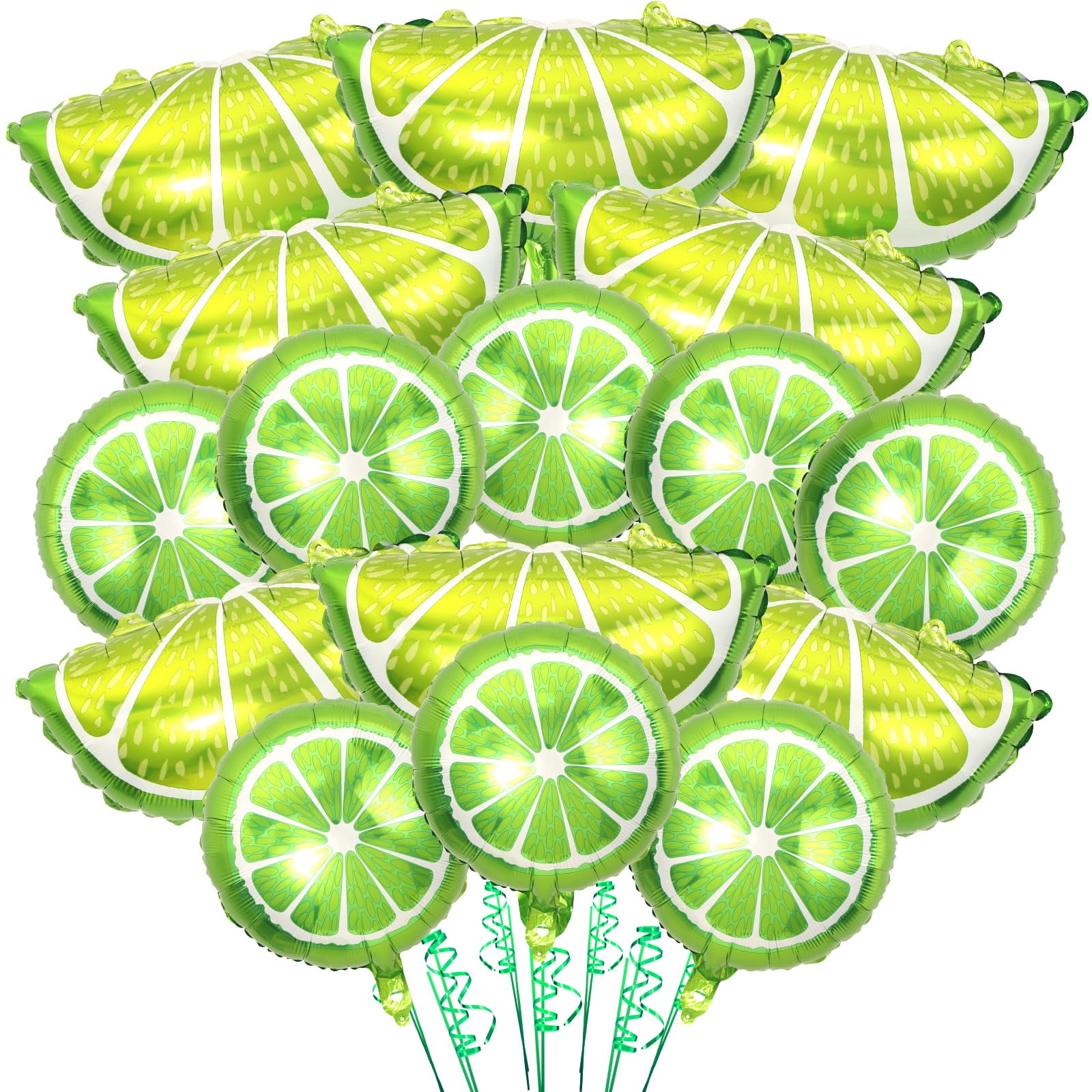 Lemon Balloons, BENOSPACE 16pcsMini STF9 Fruit Green Lemon Foil Mylar ...