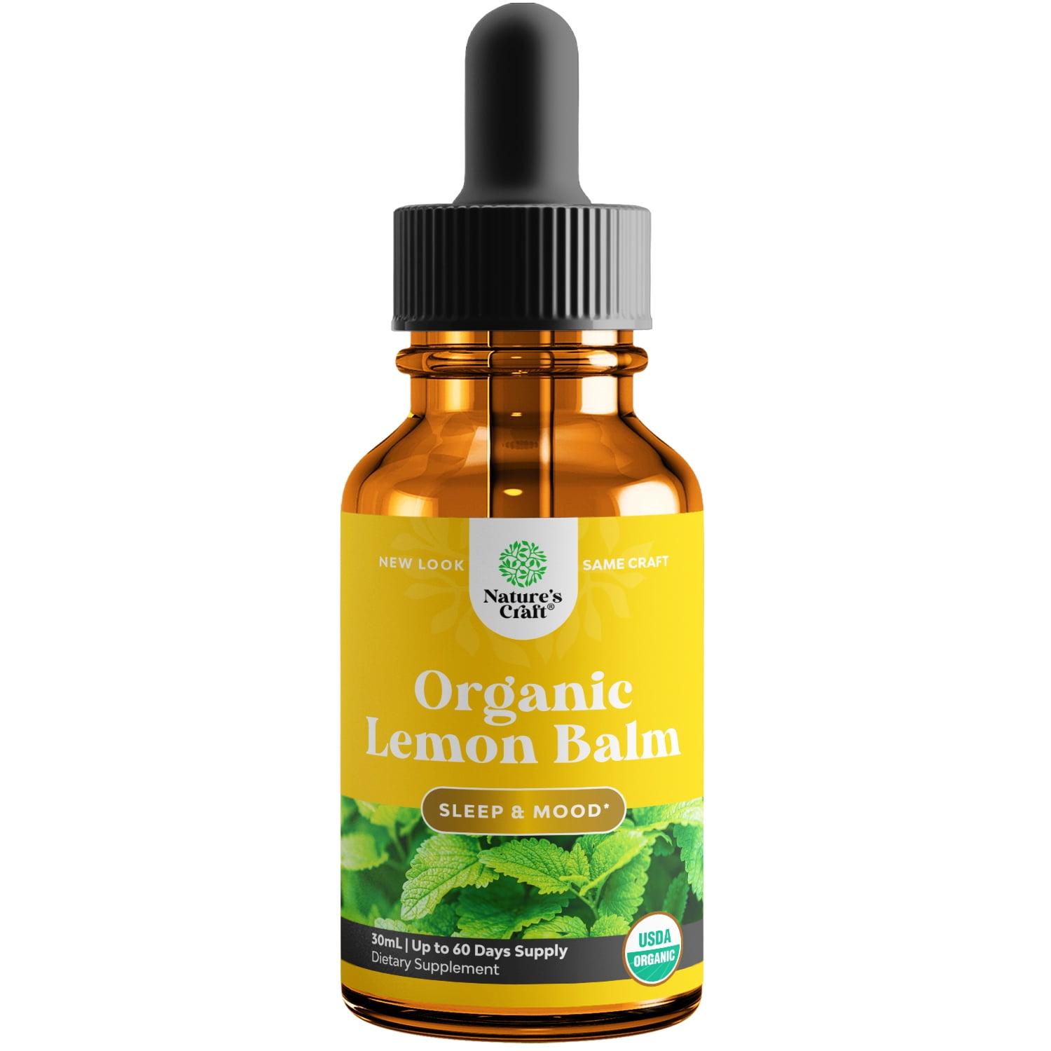 Organic Lemon Balm Tincture Liquid Drops for Sleep, Mood, Digestive ...