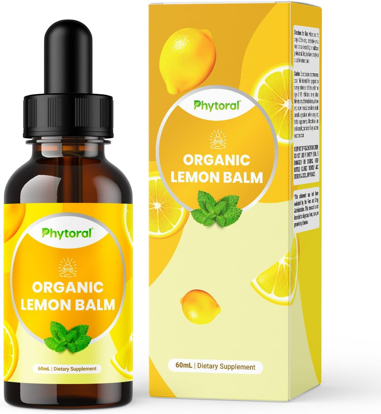 Phytoral Organic Lemon Balm Liquid Drops for Mood Support and ...