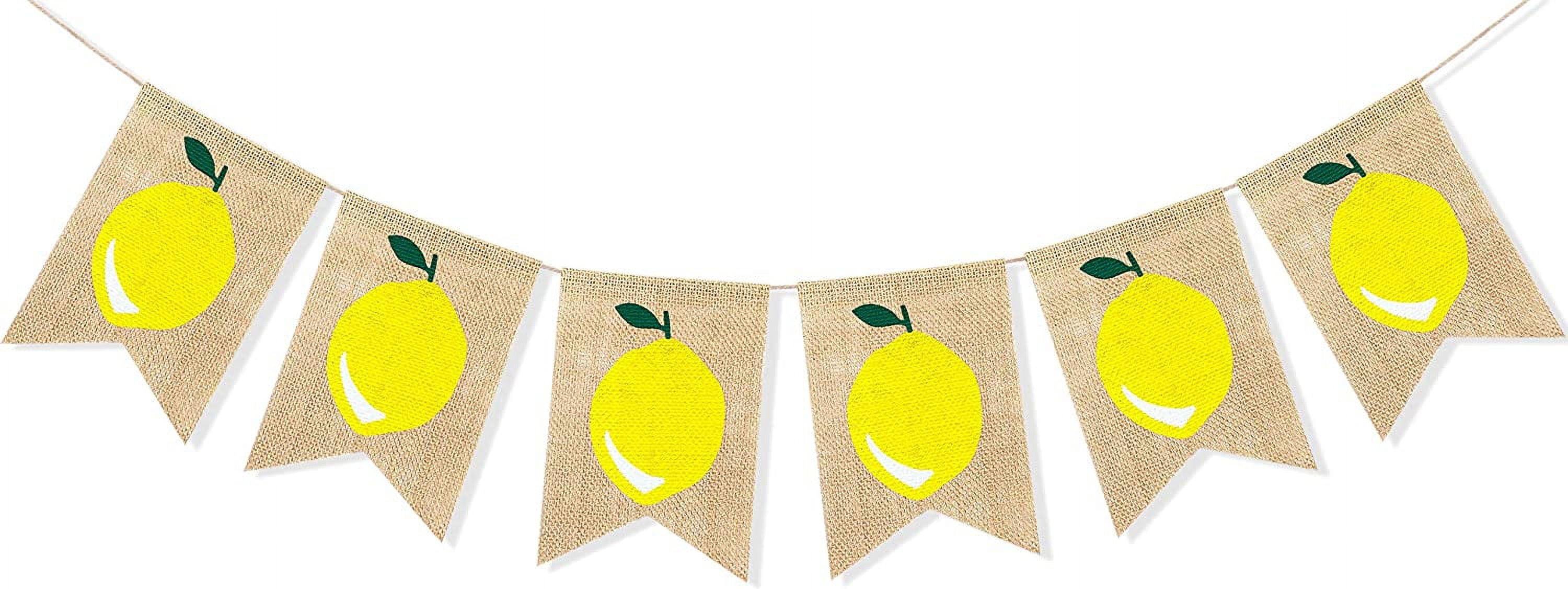 Lemon Banner Burlap Hanging Bunting for Lemon Theme Baby Shower ...