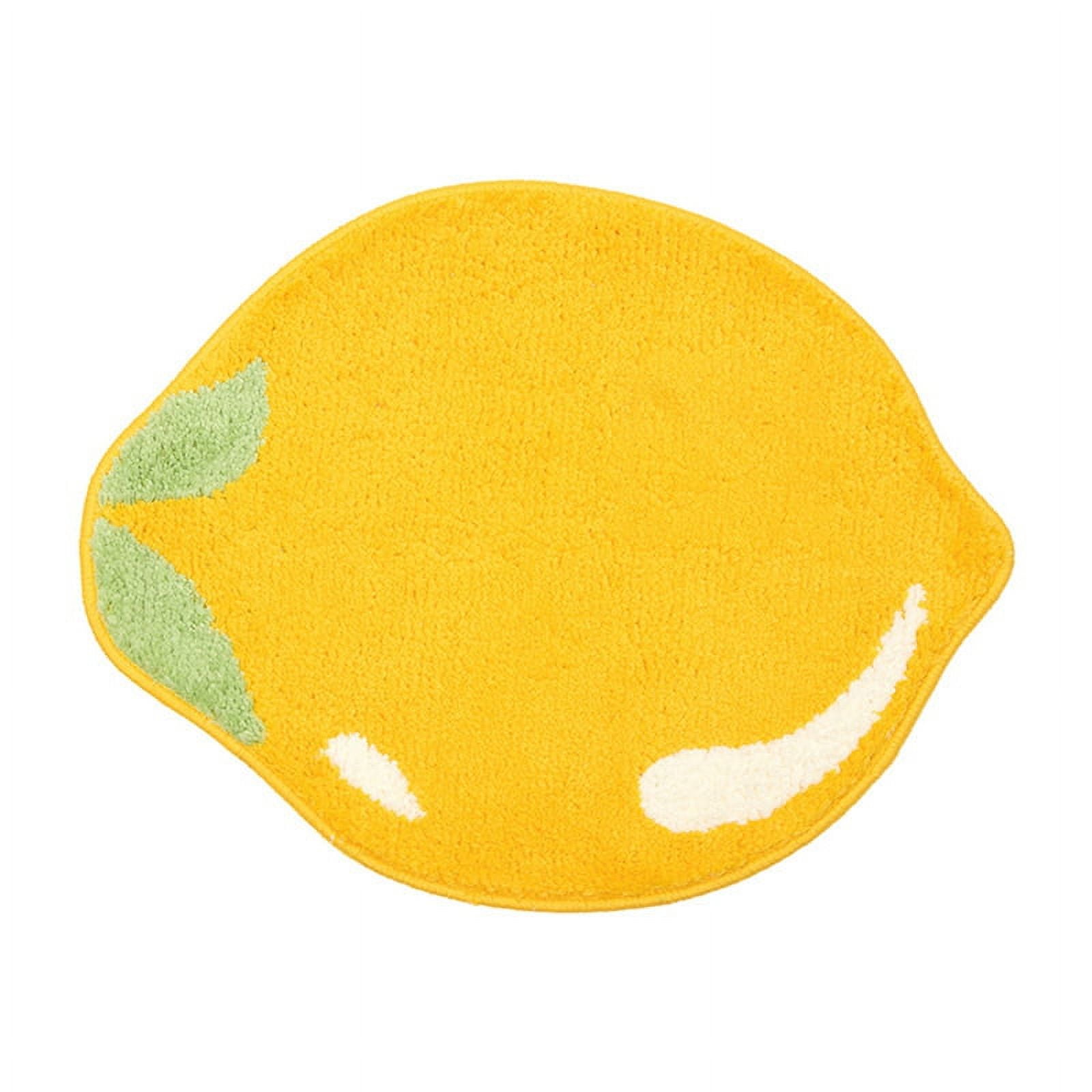 Lemon Bath Mat Cute Non- Fruit Rug Kitchen Mat Yellow Lemon Bathroom ...