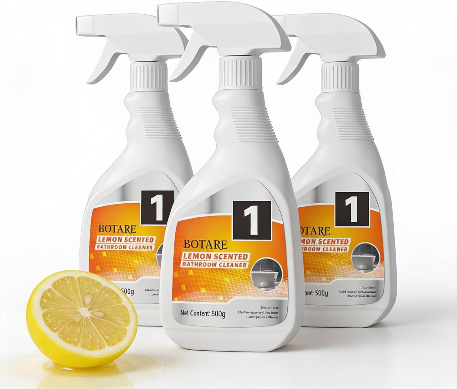 Lemon Bathroom & Shower Cleaner Spray Effective Foam Bubbles Spray That ...