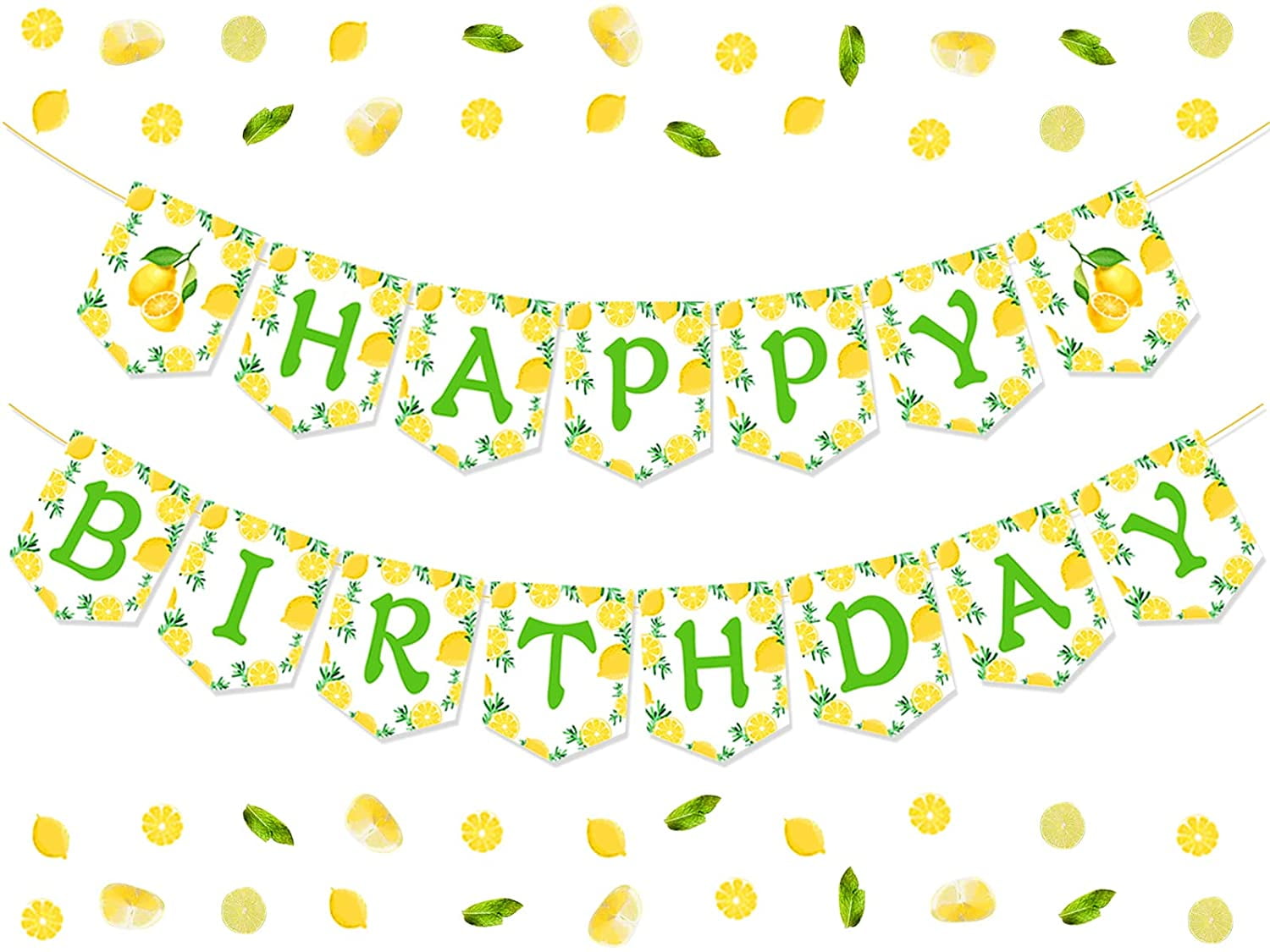 Lemon Birthday Decorations Banner, Lemon Happy Birthday Banner,Lemonade ...