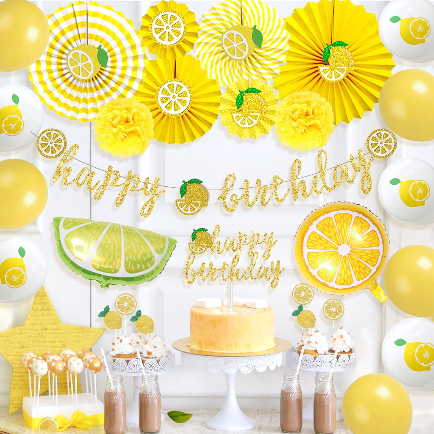Lemon Birthday Party Decorations, STF9 Homond Lemonade Theme Supplies ...