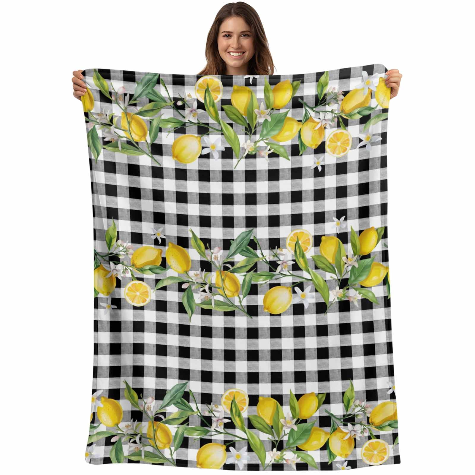 Lemon Blanket Soft Cozy Warm Throw Blanket for Couch, Plush Fuzzy ...