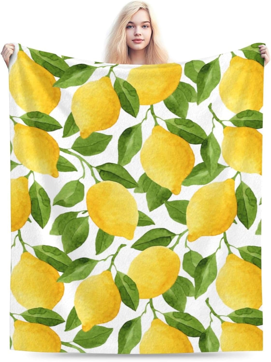 Lemon Blanket Soft Warm Lemon Throw Blanket for Couch Lightweight Cozy ...