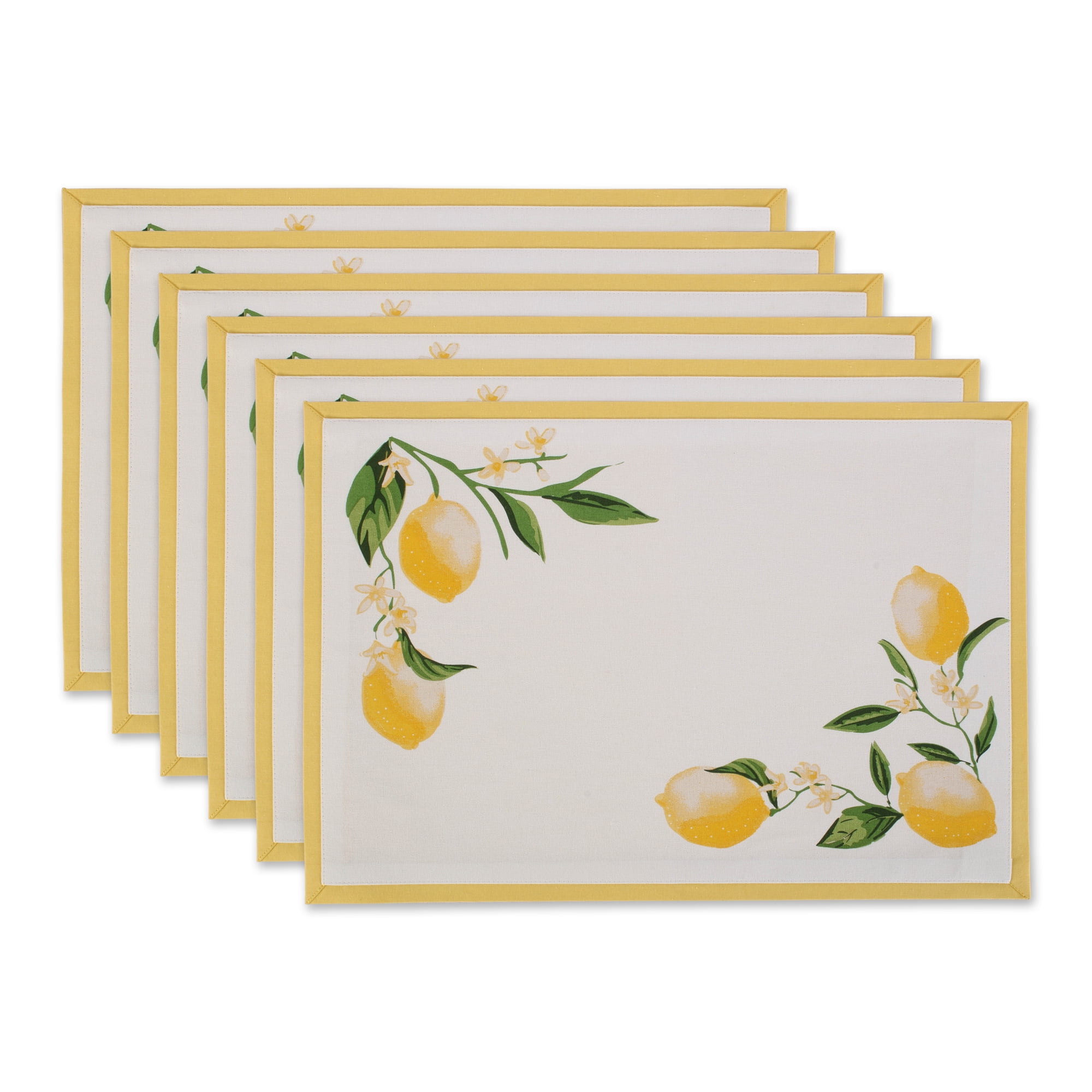 Lemon Bliss Kitchen Textiles, 13x19", Lemon Bliss, 6 Pieces - Walmart.com