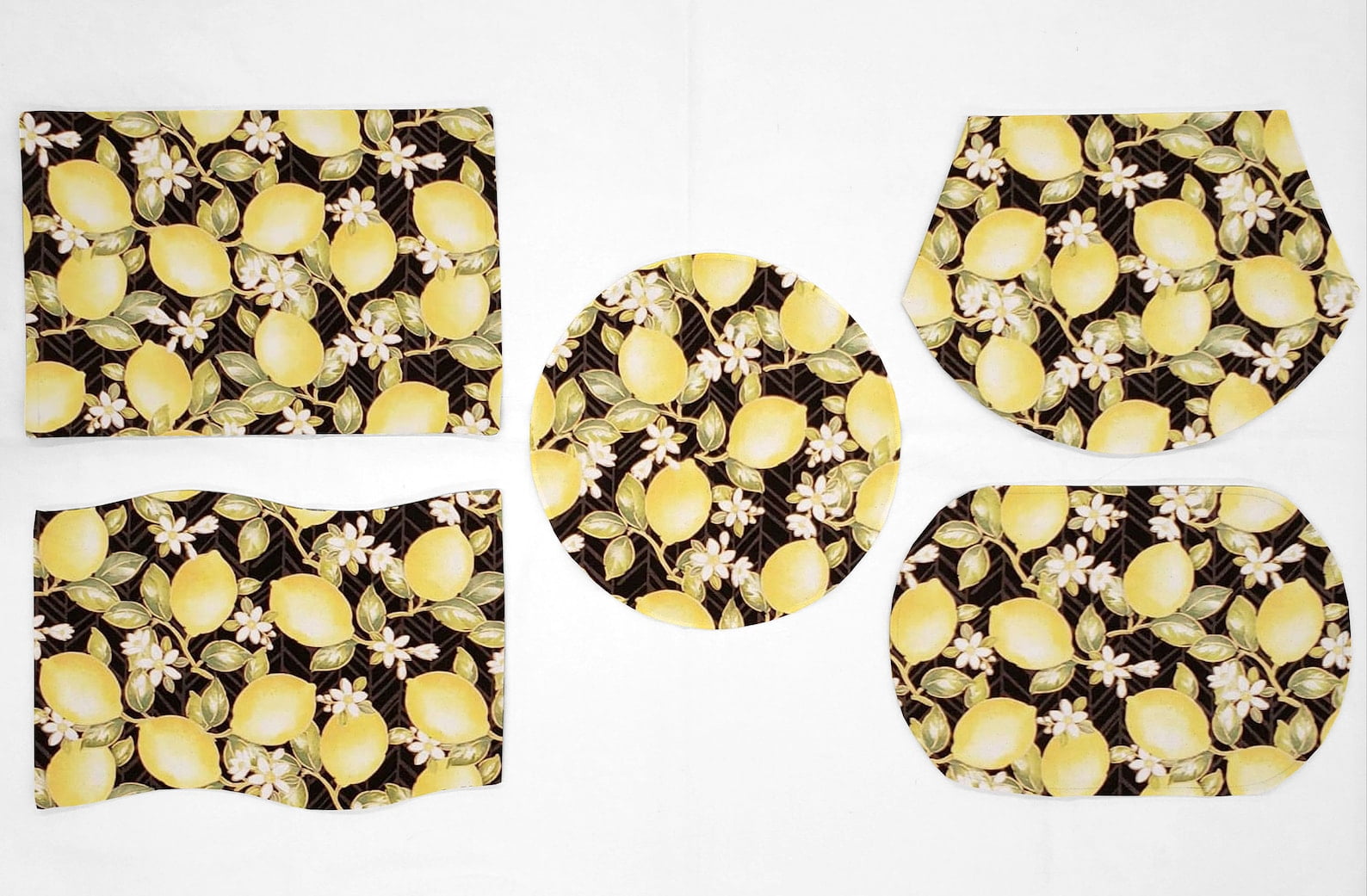 Lemon Blossoms Placemats by Penny's Needful Things (Oval - Set of 4 ...