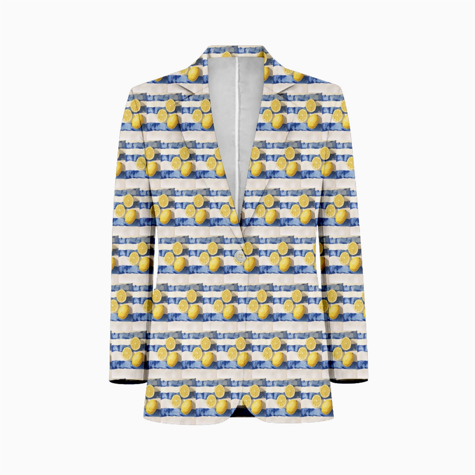 Lemon Blue Stripes Mens Suits Shawl Collar Slim Fit Suit Mens Groom ...