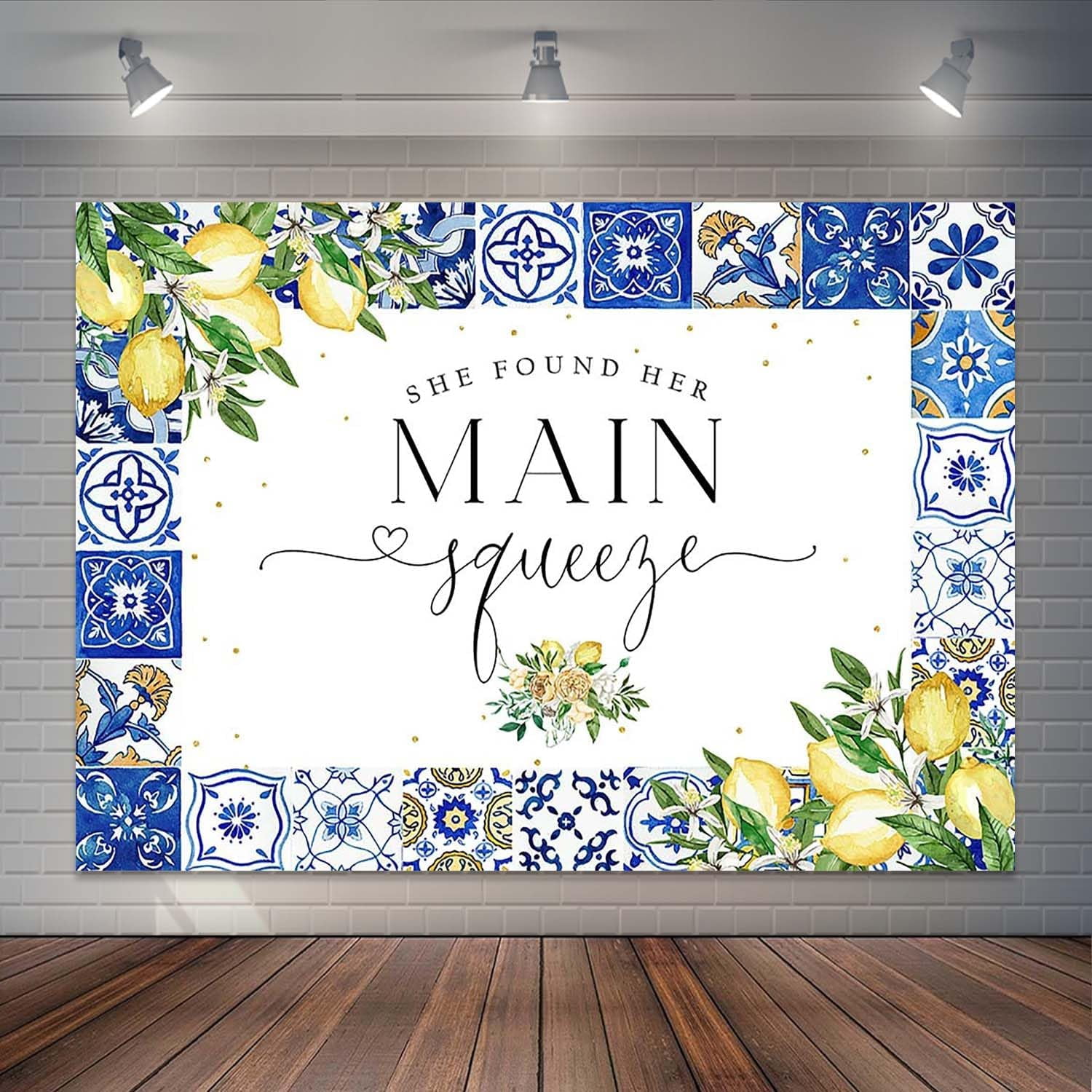 Lemon Bridal Shower Backdrop She Found Her Main Squeeze Bridal Shower ...