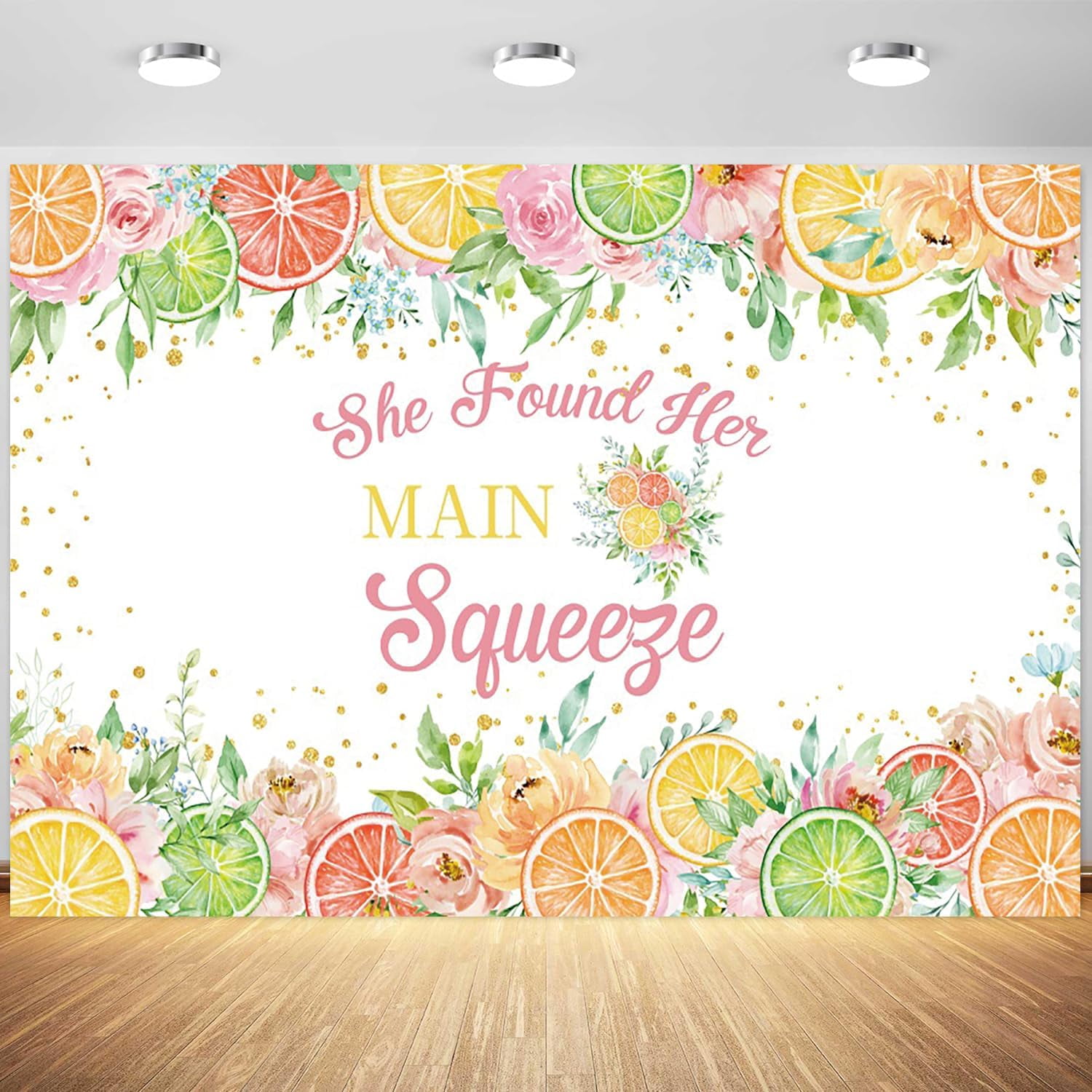 Lemon Bridal Shower Backdrop She Found Her Main Squeeze Bridal Shower ...