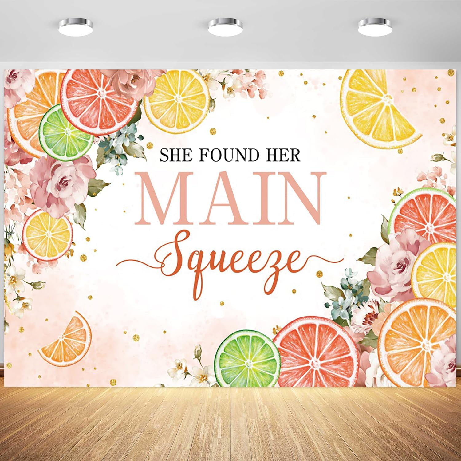 Lemon Bridal Shower Backdrop She Found Her Main Squeeze Photography ...