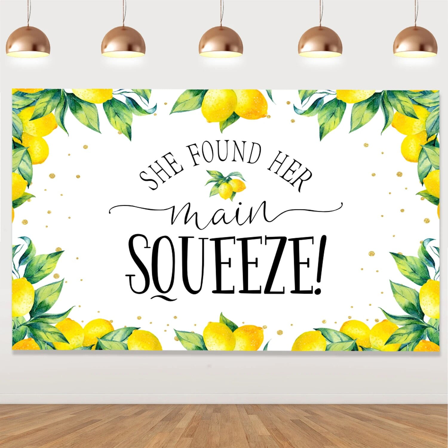 Lemon Bridal Shower Backdrop Women Wedding Party Decorations She Found ...