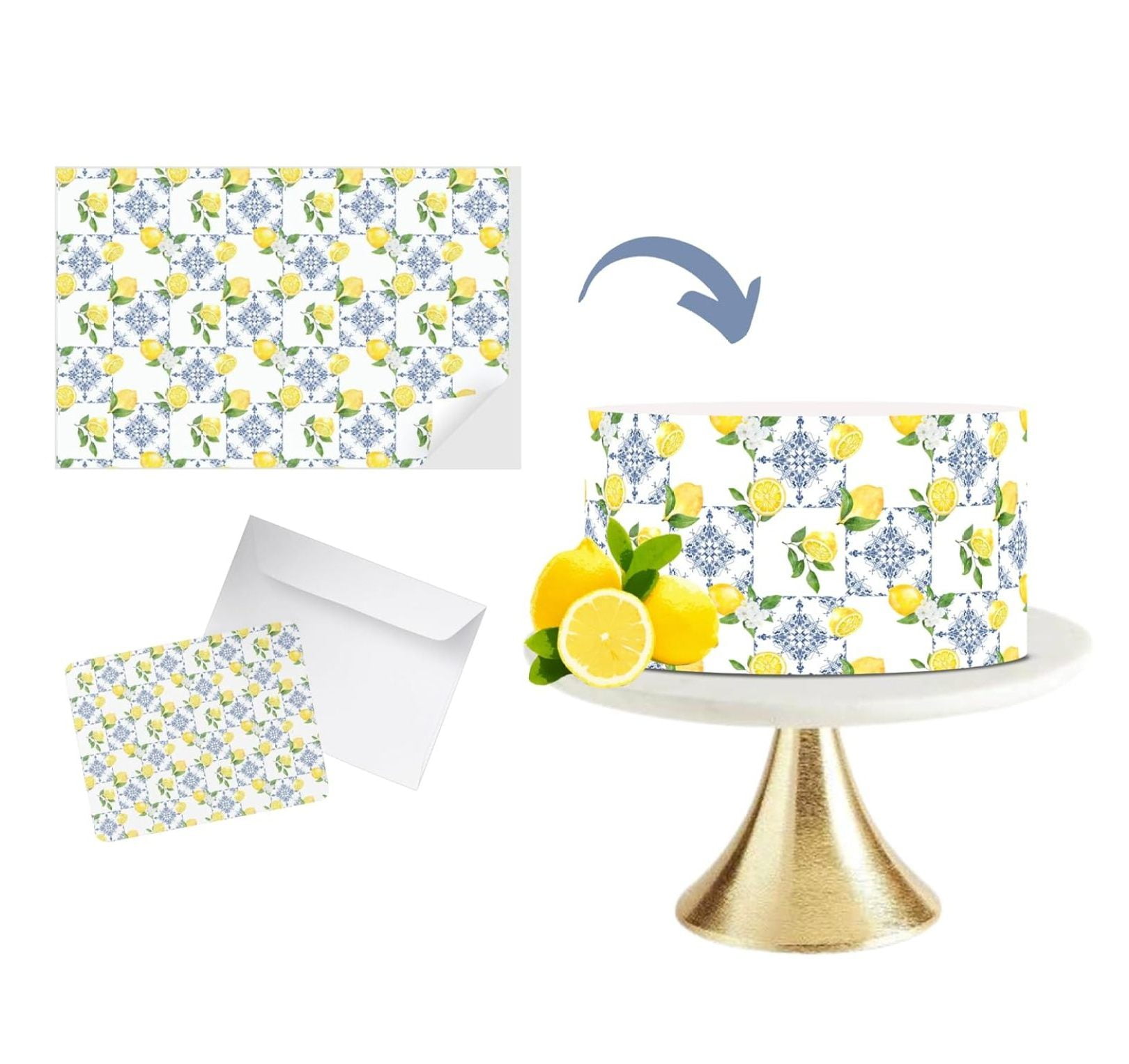 Lemon Cake Topper, Lemon party, Capri Lemon Party, lemon birthday, cake ...