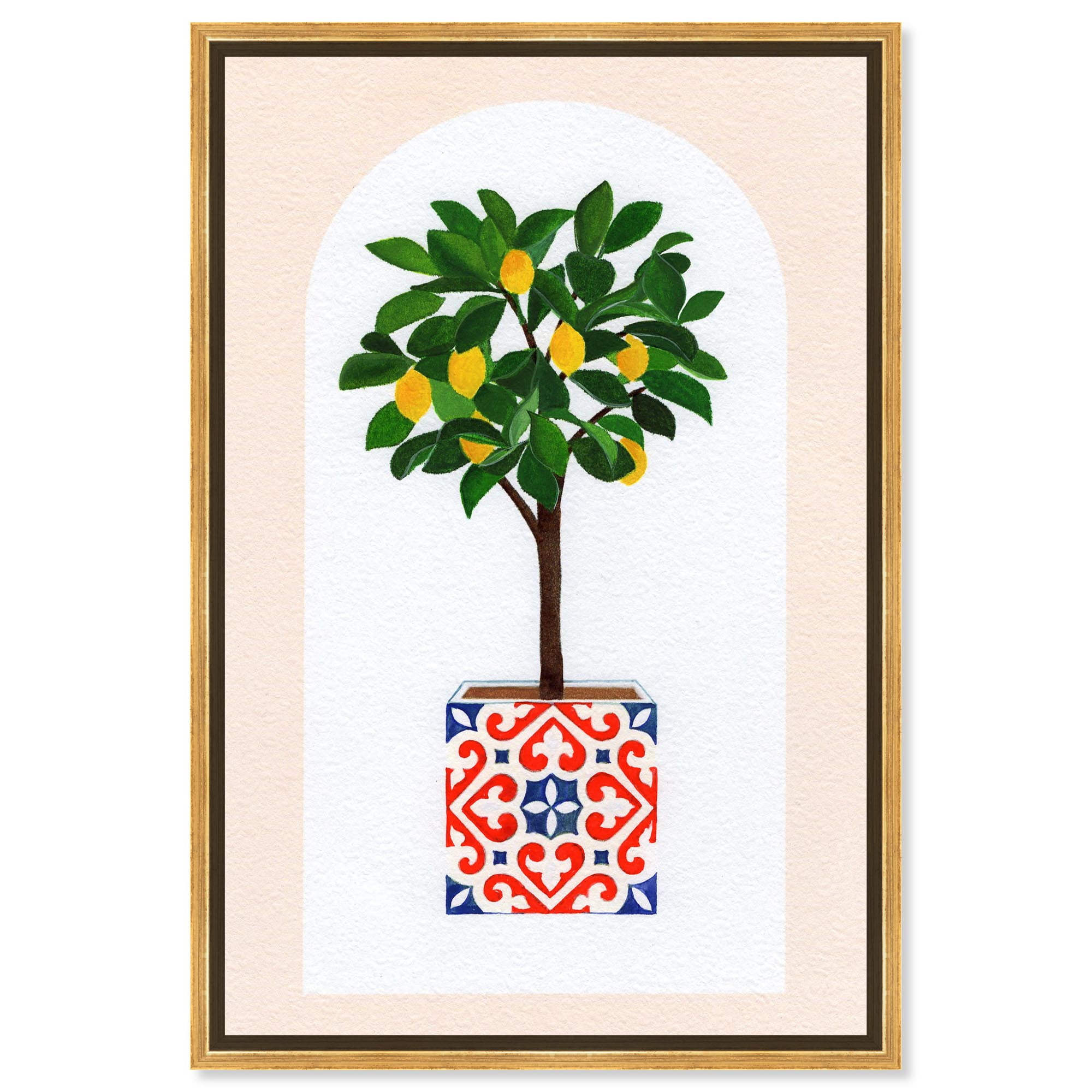 Lemon Canvas Lemon Themed Wall Art by Art Remedy, Gold Frame, 20" x 30 ...