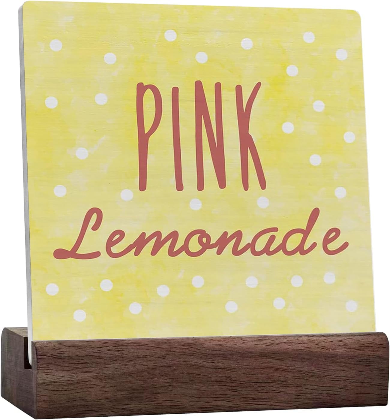 Lemon Ceramic Sign Pink Lemonade Ceramic Desk Sign Art Desk Decor ...