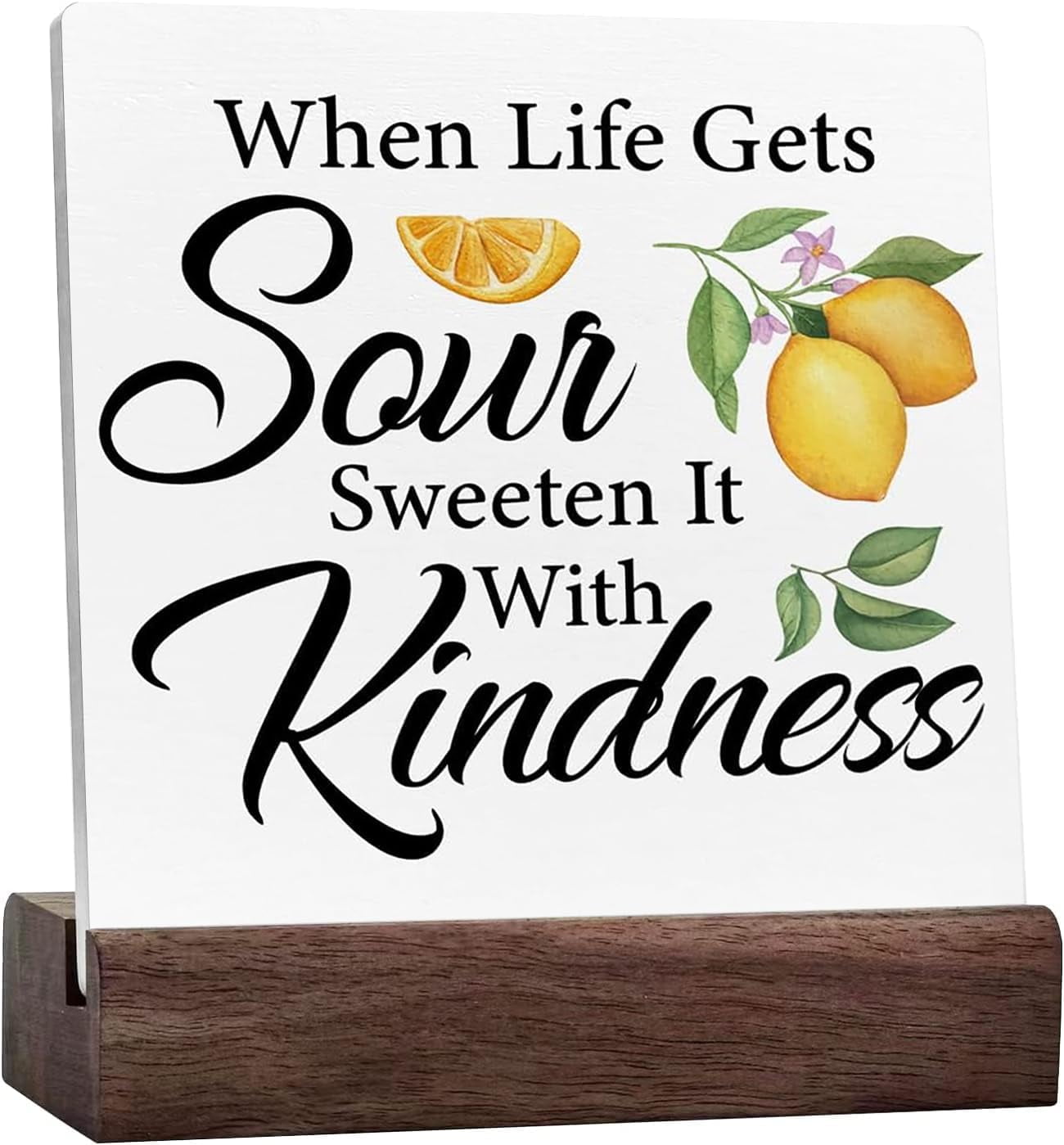 Lemon Ceramic Table Sign House Decor When Life Gets Sour Sweeten It ...
