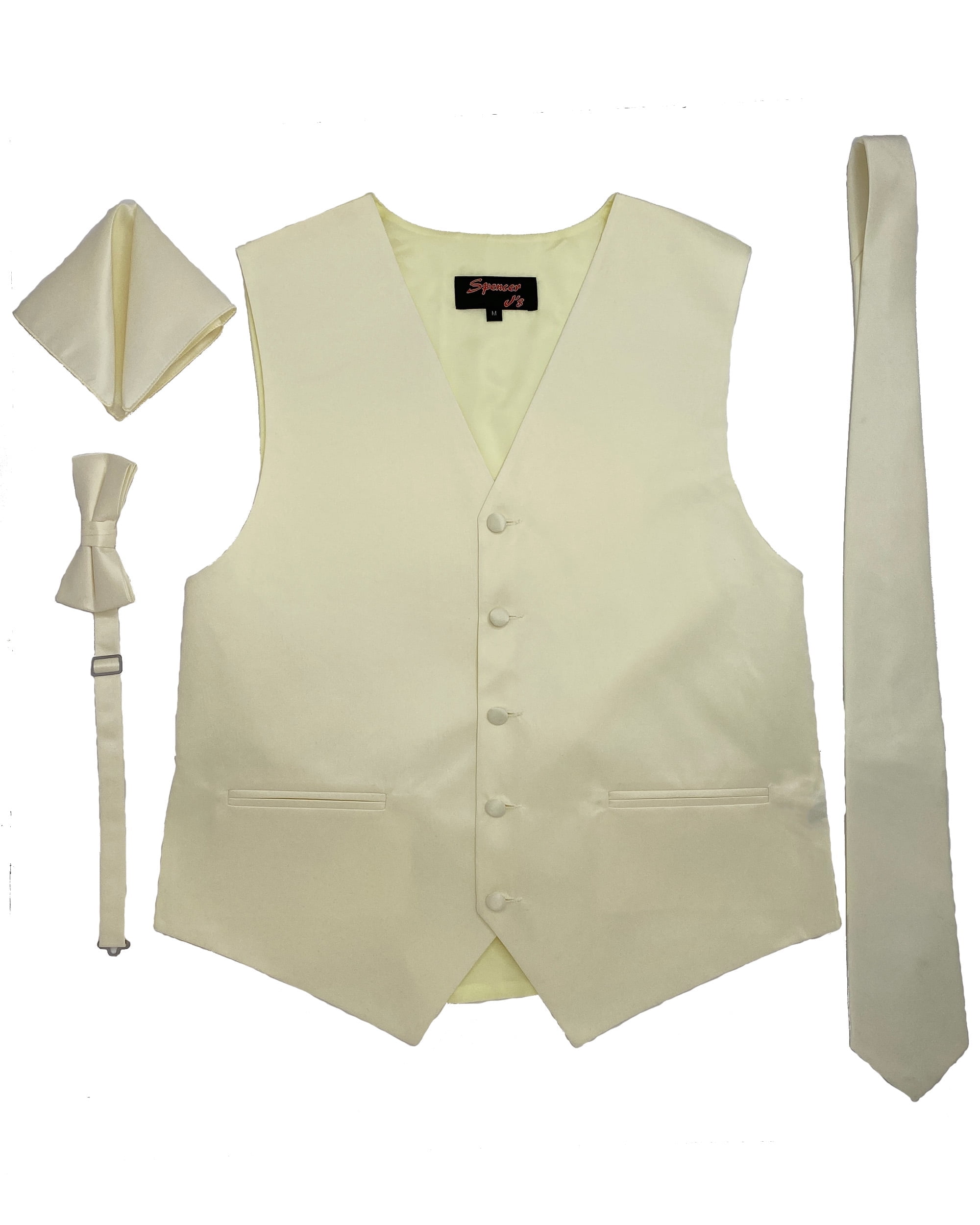 Lemon Chiffon Men's Satin Vest Spencer J - 5XL - Walmart.com