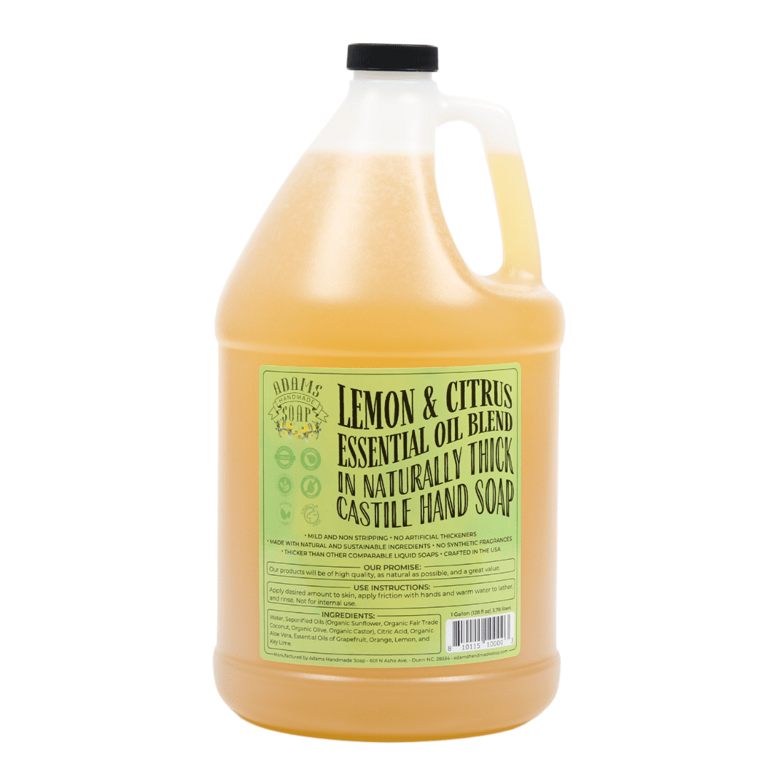 Adams Handmade Soap - Lemon Citrus Organic Castile, 1 Gallon Refill ...