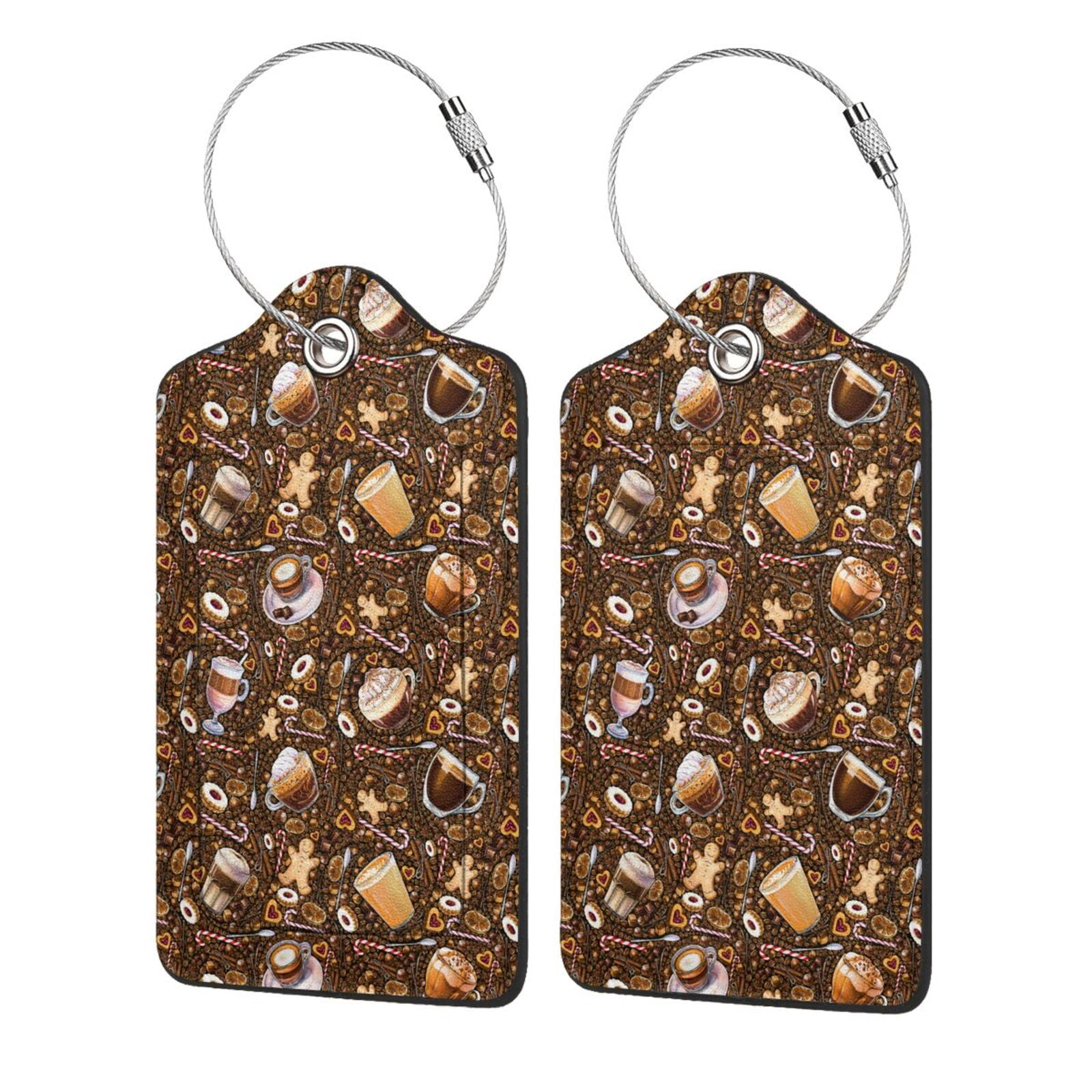 Lemon Coffee Bean Hazelnut Chocolate Cookies Luggage Tags for Suitcase ...