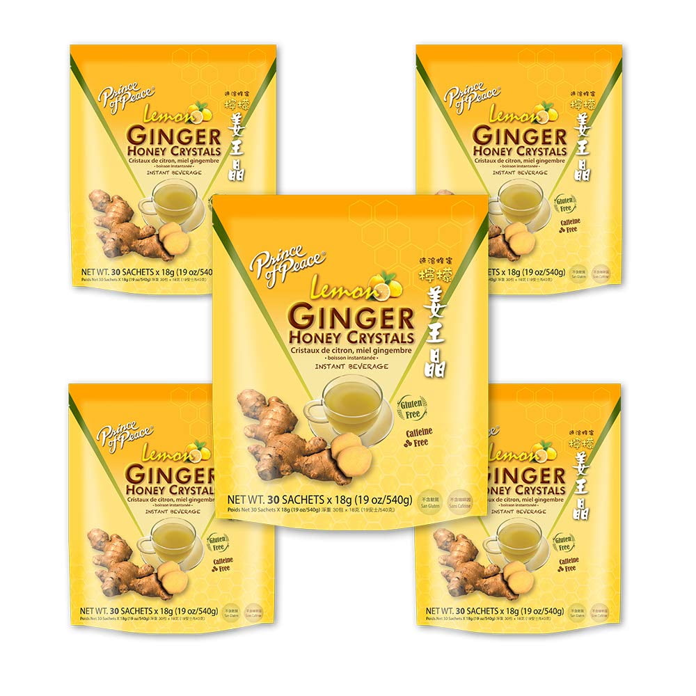 Lemon Crystals, 5 Pack 30 Sachets – Hot or Cold Beverage – Easy to Brew ...