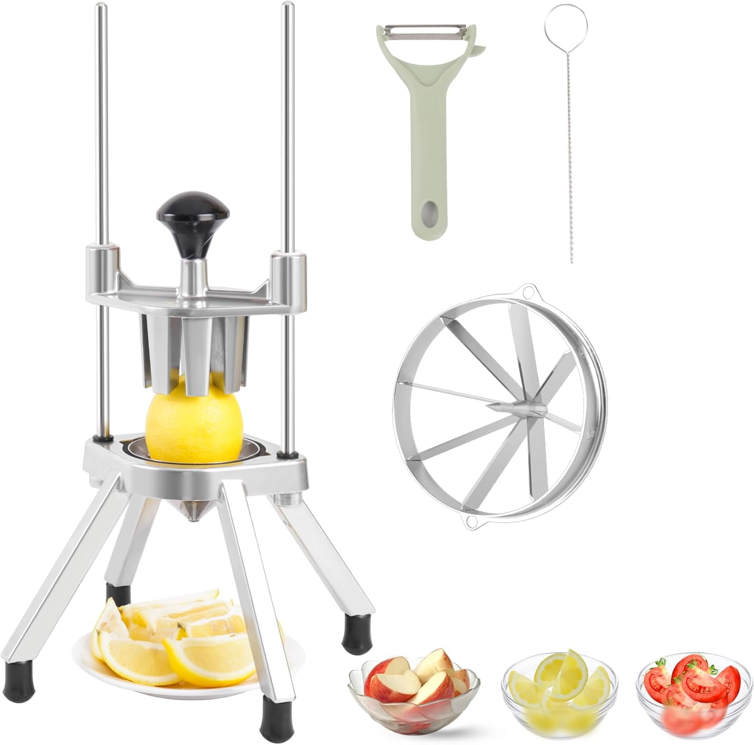 Lemon Cutter with Two 8 Wedges Commercial Lemon Cutter Slicer Stainless ...