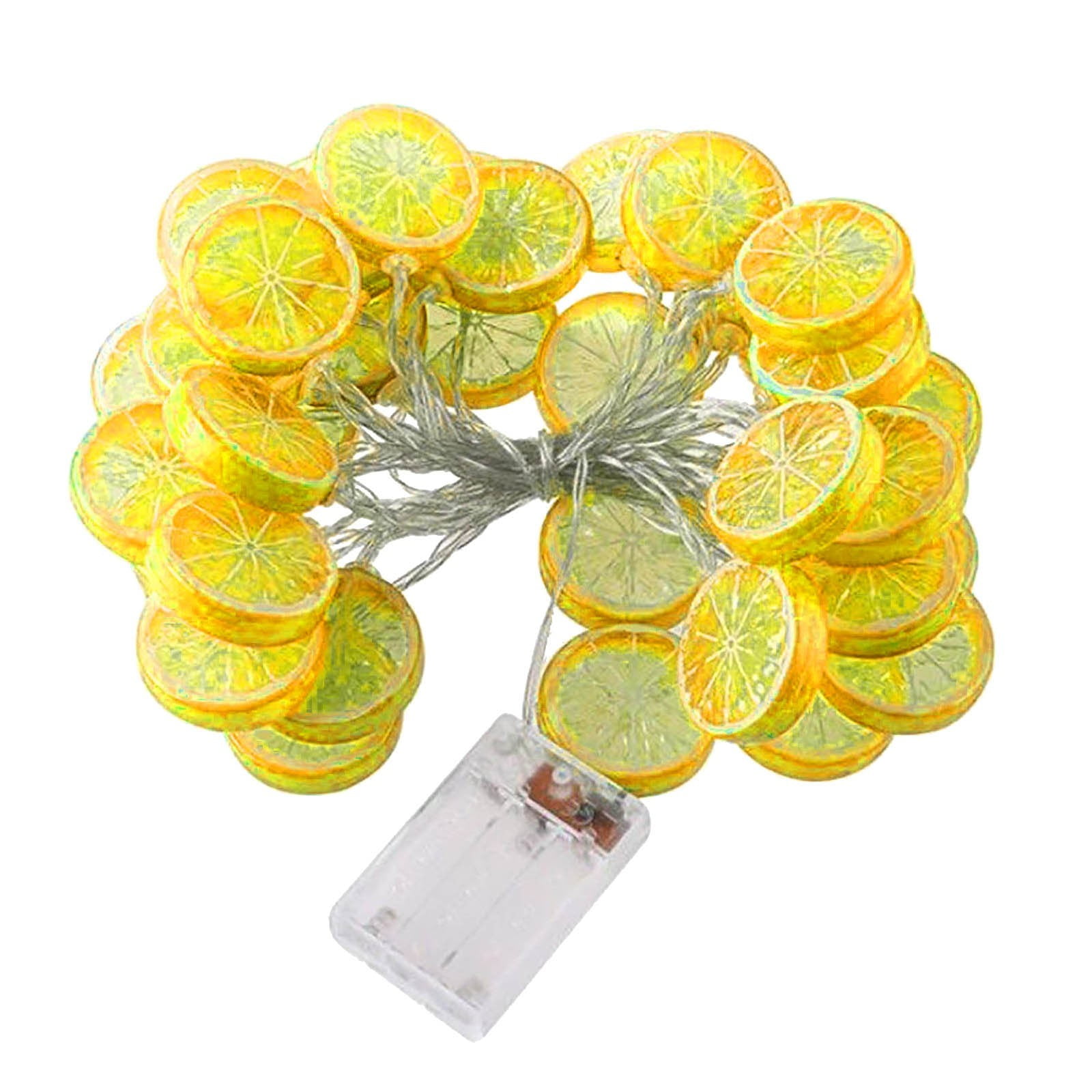 Lemon Decor String Lights, 19.7FT 40 LED Outdoor Hanging String Lights ...