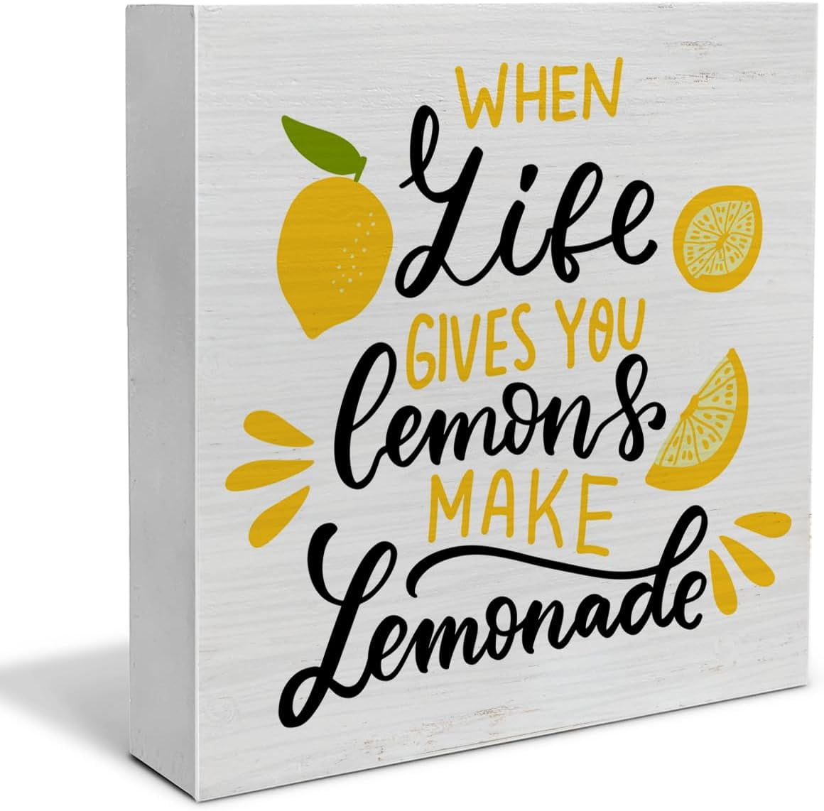 Lemon Decorative Wooden Box Sign When Life Gives You Lemons Make ...