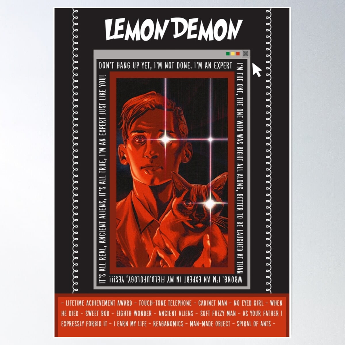 Lemon Demon Spirit Phone Unofficial Poster Poster Wall Art, Modern Wall ...