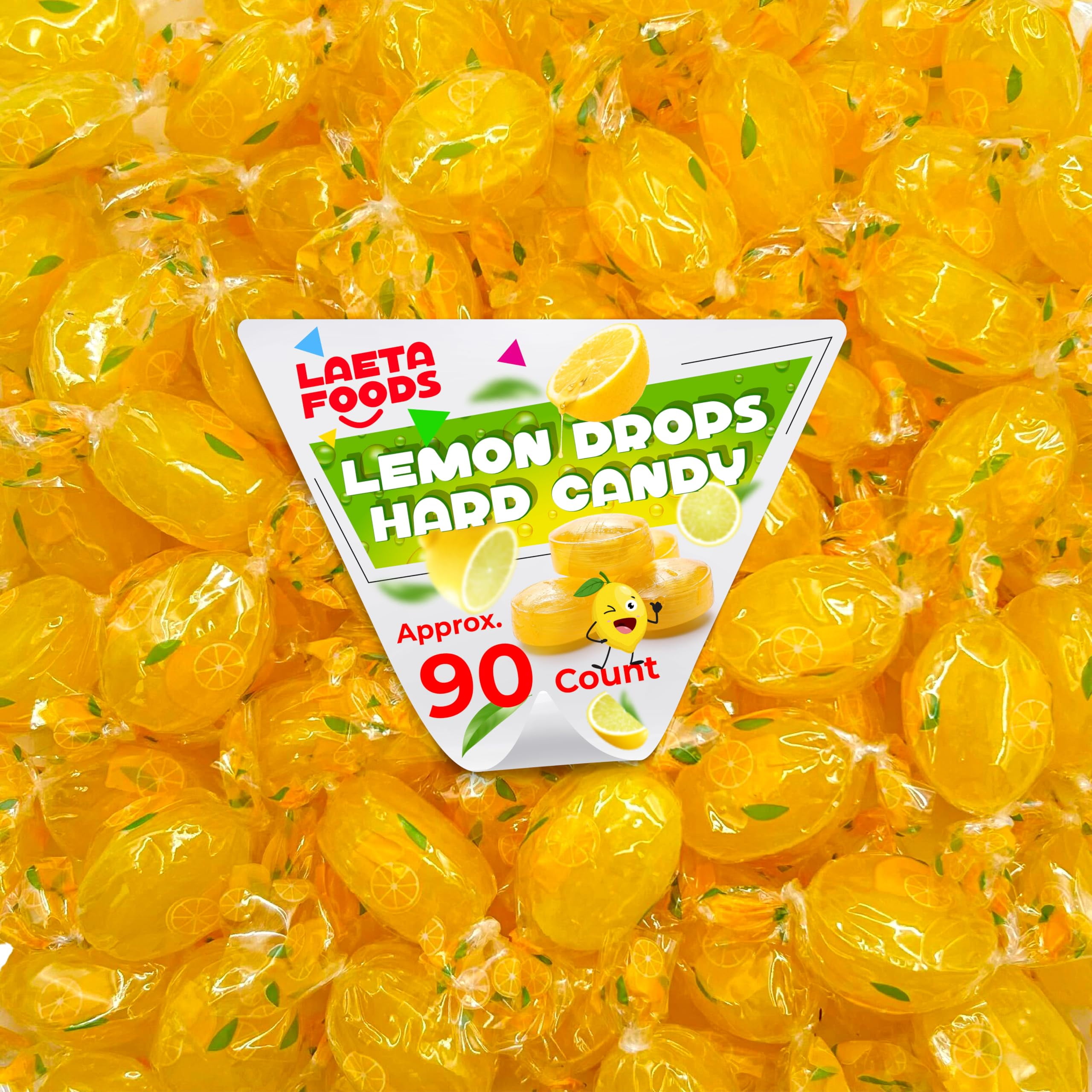 Lemon Drops Filled Hard MFF30 Candy (1 Pound Bag - Approx. 90 Count ...