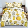Lemon Duvet CoverWater Bottle Bedding Set Yellow Lemons Bed Sets ...