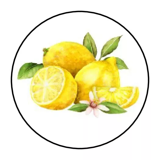 Lemon Favor Labels Round Stickers Phone Decal Water Bottle Stickers Car ...