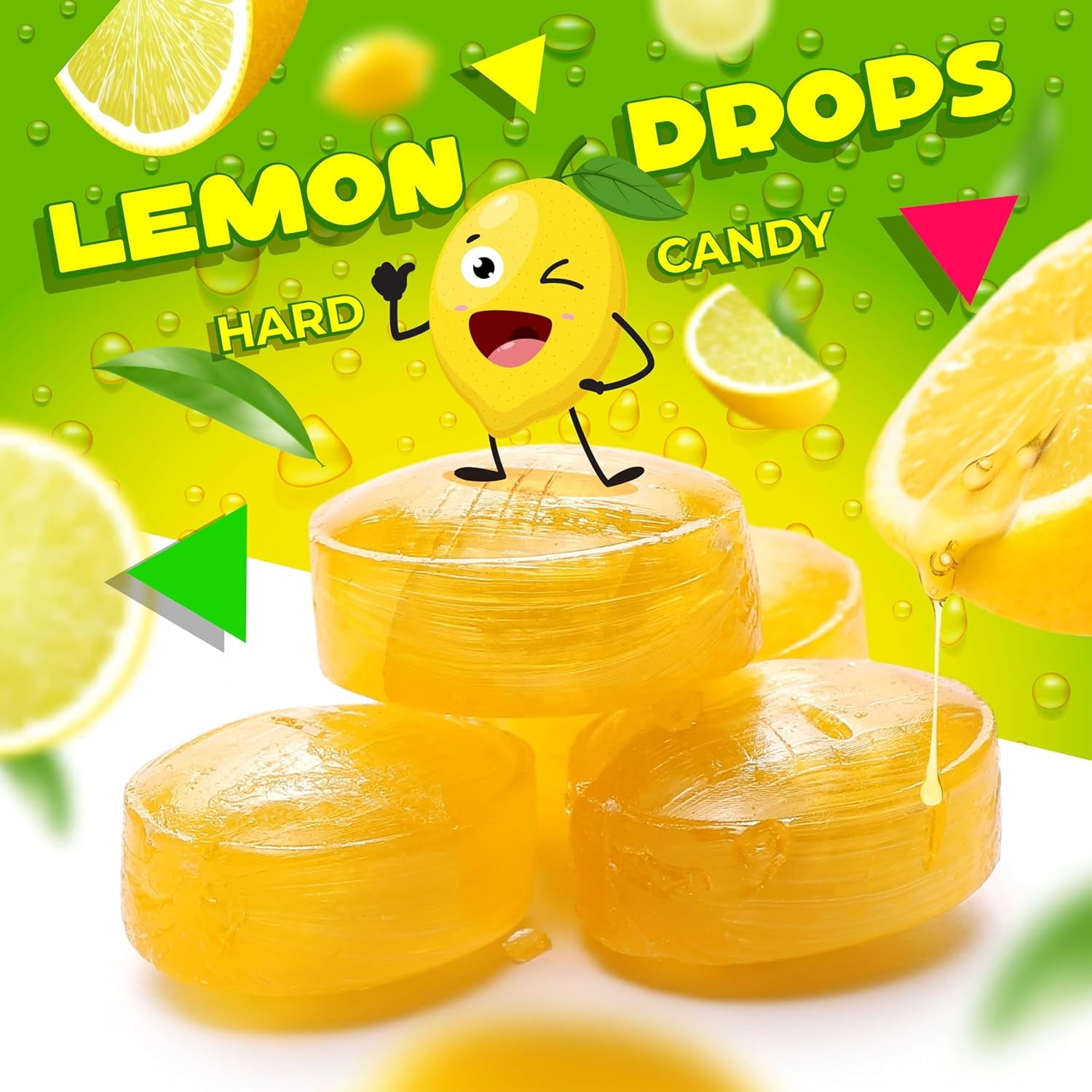 Lemon Filled Drops Hard Candy (2 Pound Bag - Approx. 180 Count ...