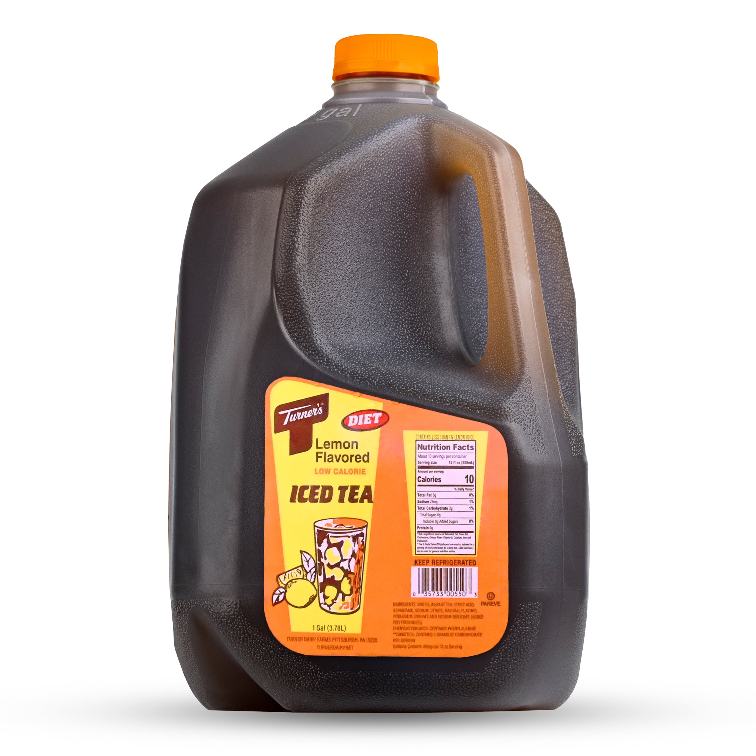 Lemon Flavored Iced Tea, 1 Gallon (Brand: Turner's Diet, Type: Bottled ...