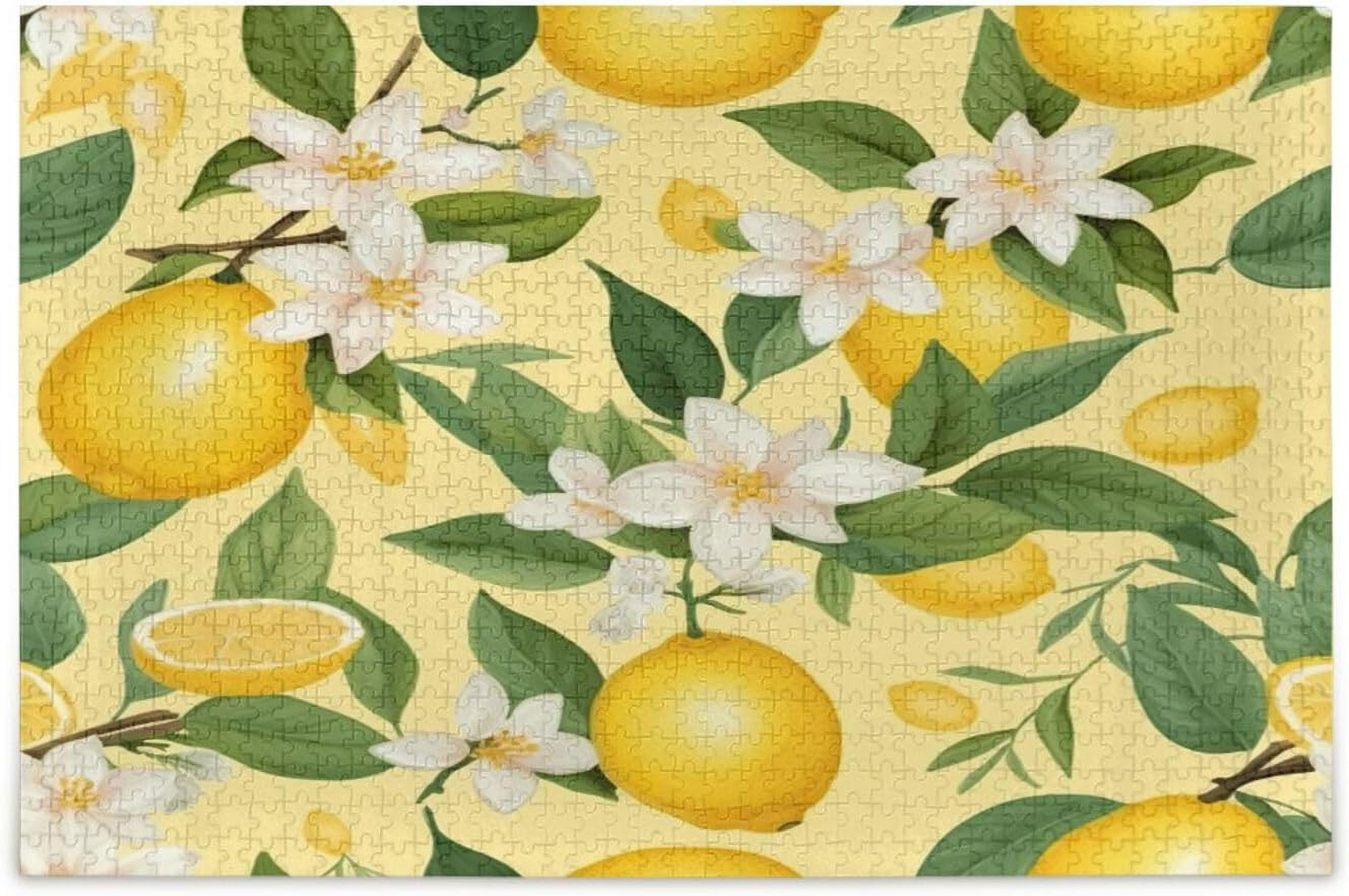 Lemon Flower Jigsaw Puzzles for Adults 1000 Pieces, Decompression ...