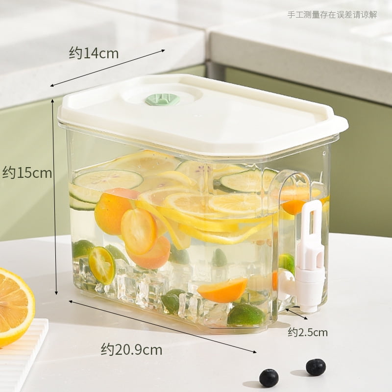 Lemon Fruit Pitcher with Tap, 3L Capacity, Drink Pitcher - Walmart.com