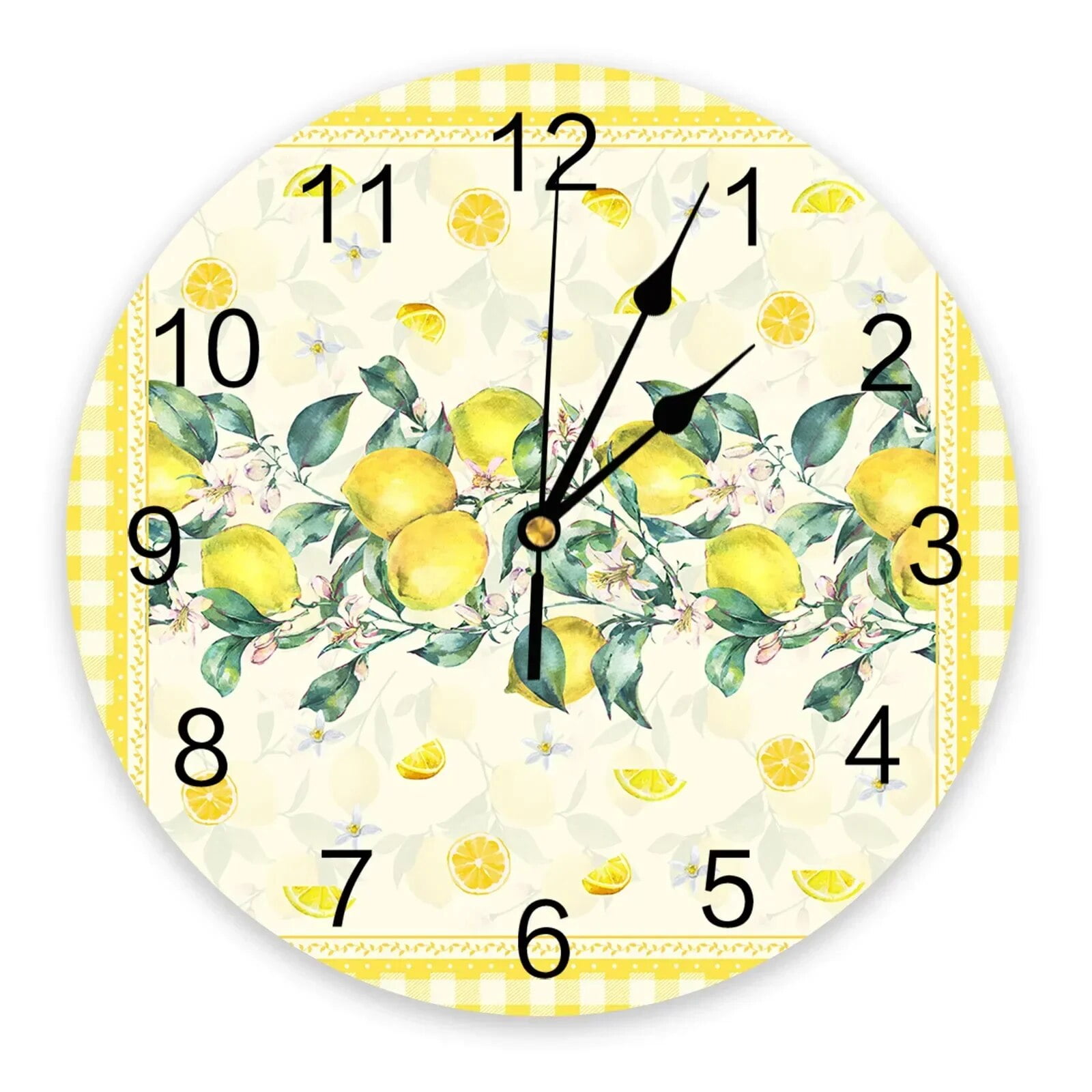 Lemon Fruit Silent Wall Clock Kitchen Living Room Bathroom Bedroom ...