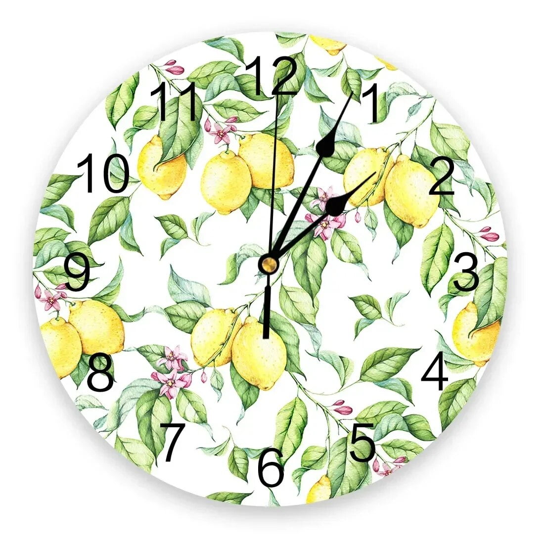 Lemon Fruit Silent Wall Clock Kitchen Living Room Bathroom Bedroom ...