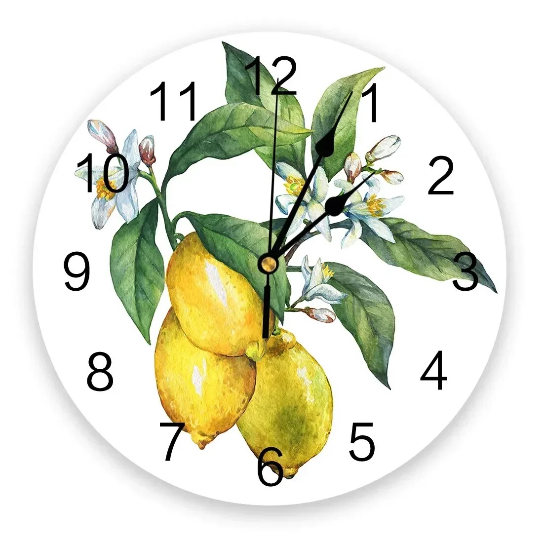 Lemon Fruit Silent Wall Clock Kitchen Living Room Bathroom Bedroom ...