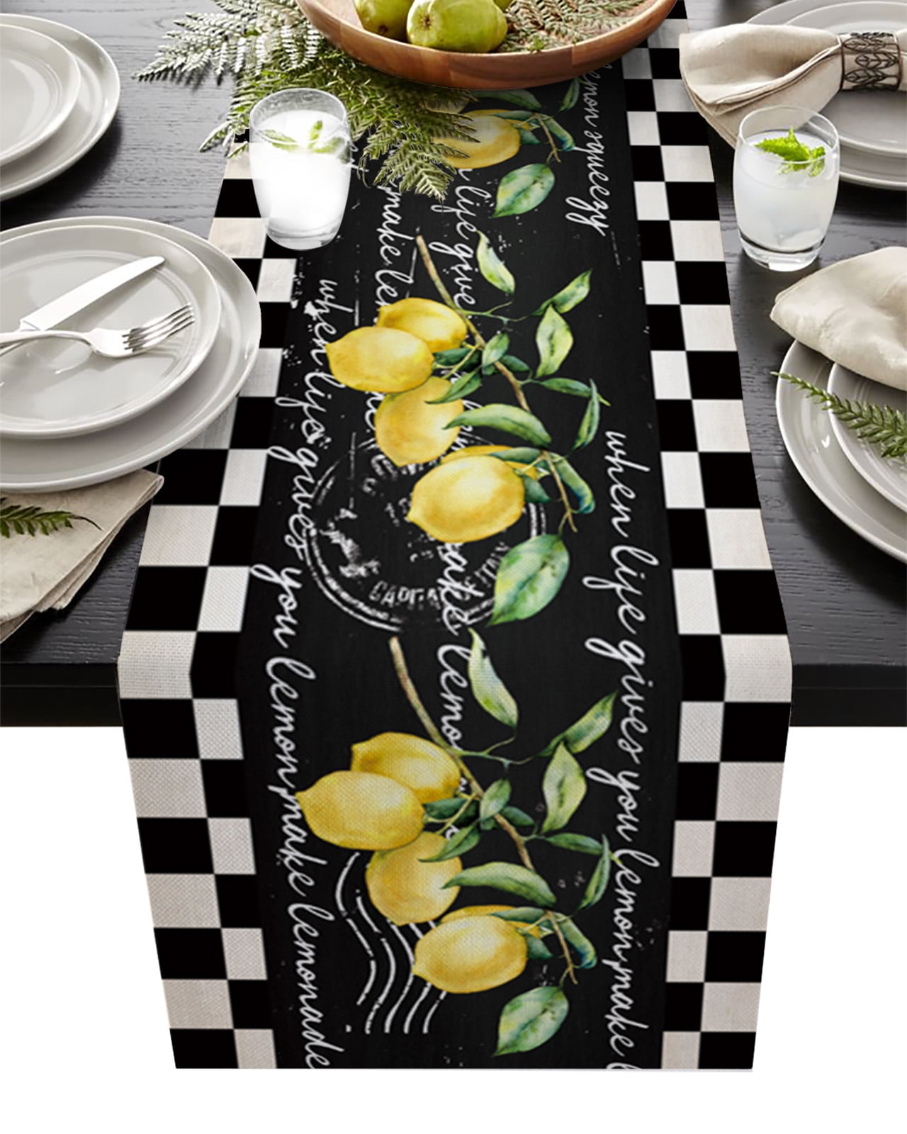 Lemon Fruit Small Fresh Modern Table Runners Mat Coasters Holidays ...
