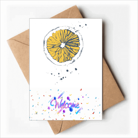 Lemon Fruit Watercolor Illustration Pattern Welcome Back Greeting Cards ...