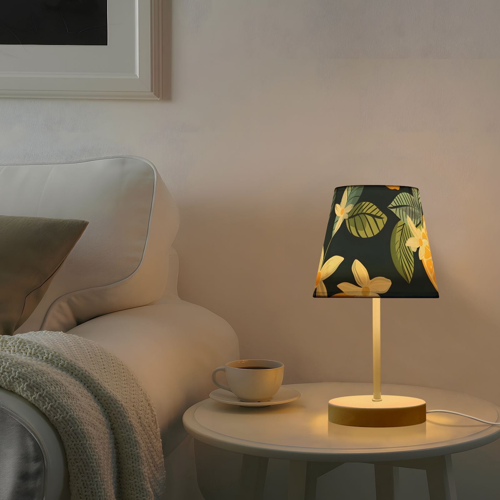 Lemon Fruits Lemon Blooms Desk Lamp 3 Color Modes LED Table Lamp ...