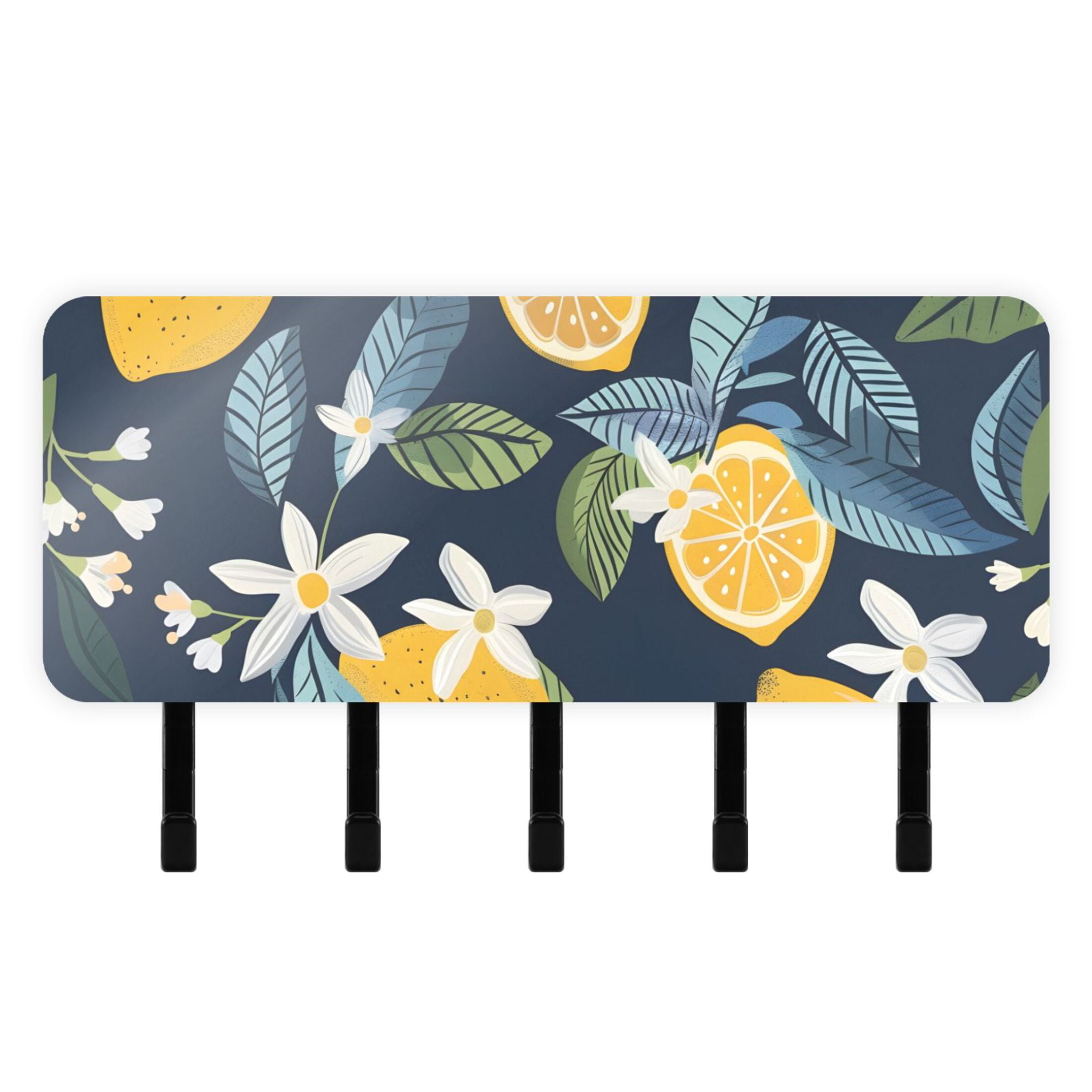 Lemon Fruits Lemon Blooms Key Holder for Wall Mail Holder Organizer ...