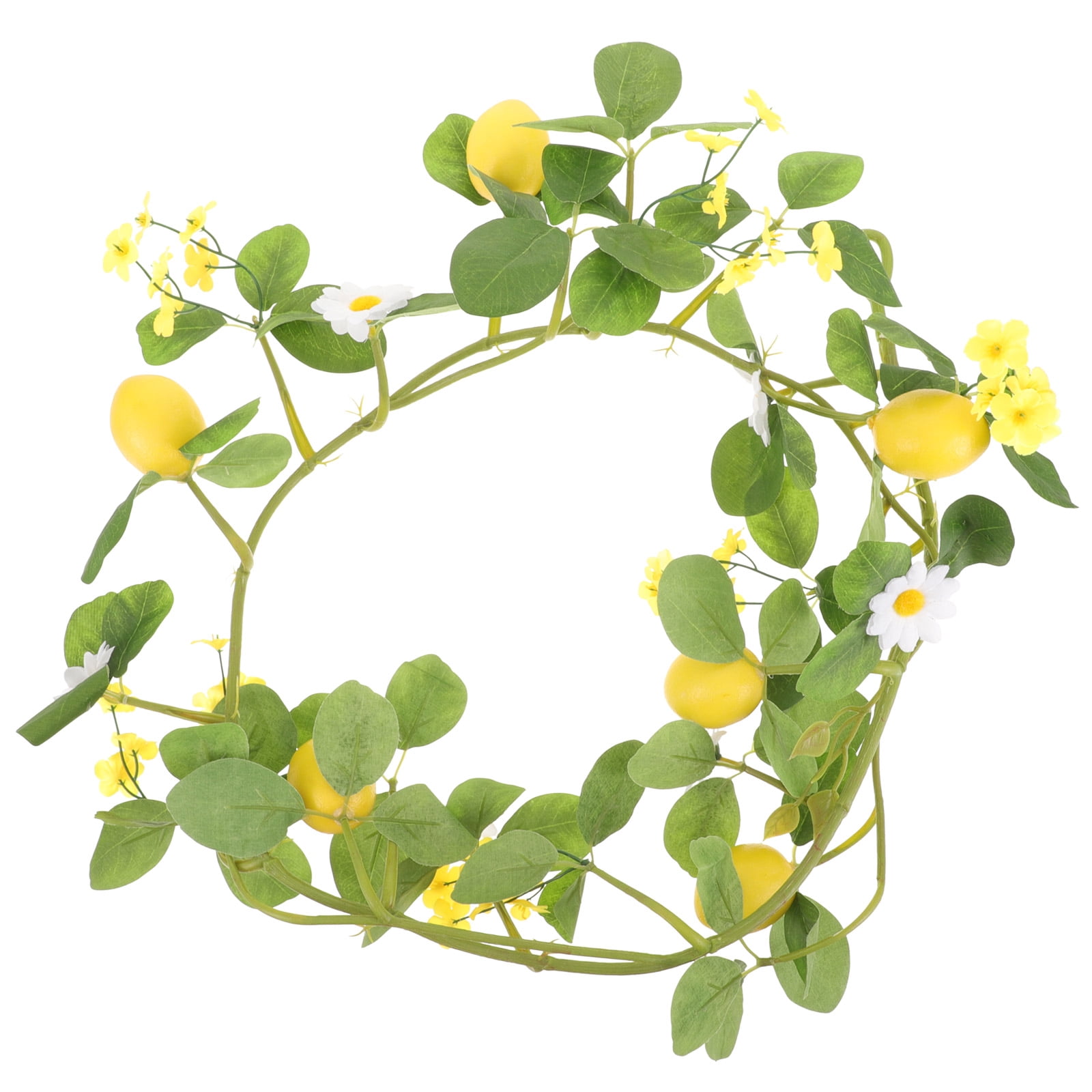 Lemon Garland Artificial Lemon Vine Decor Lemon with Green Leaves Fruit ...