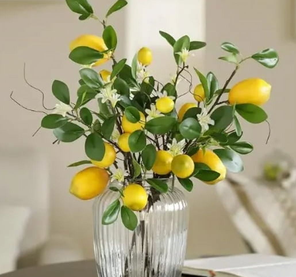 Lemon Garland with Greenery for Decoration Artificial Realistic Lemon ...
